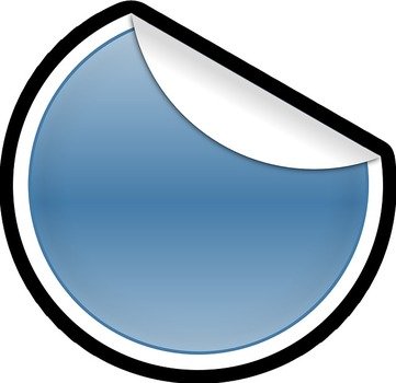 Seal Sticker Blue Sticky Note free image download