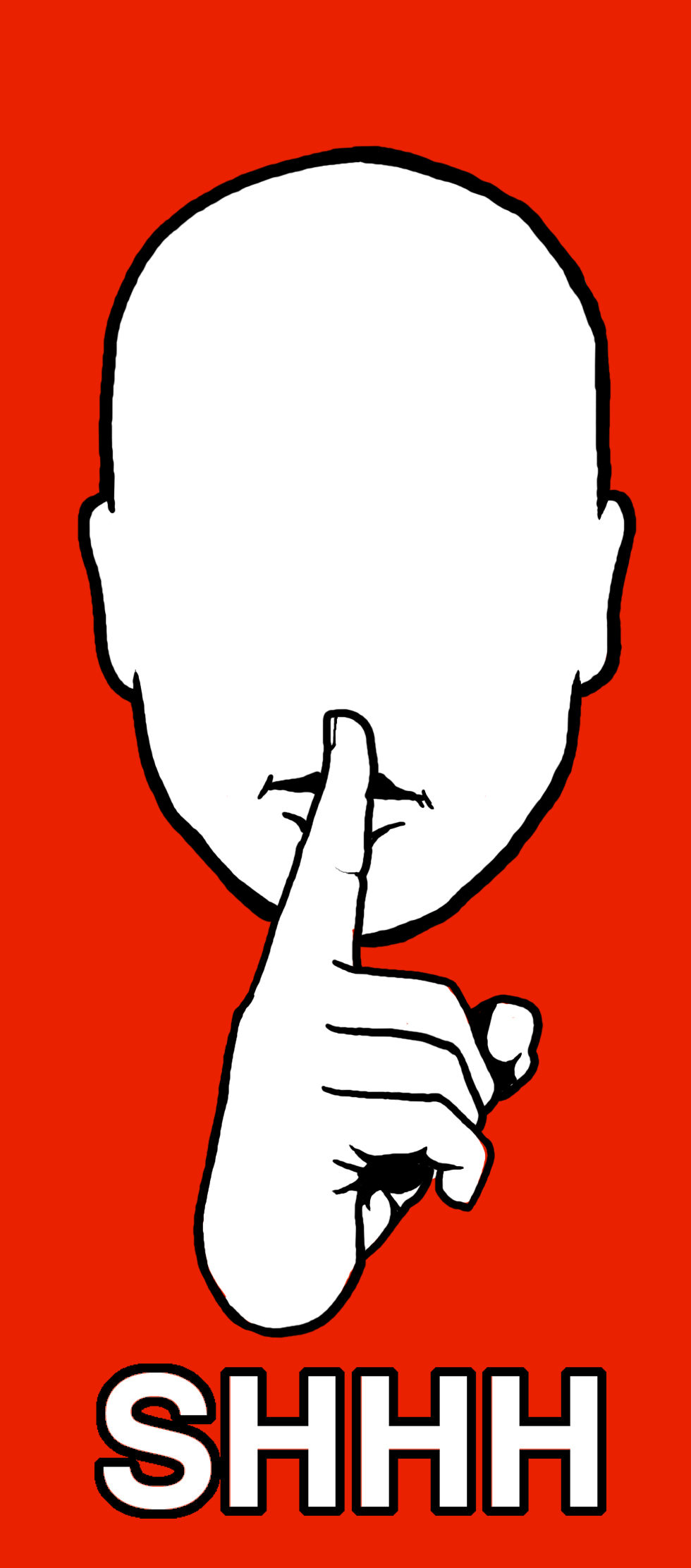 Red silence sign free image download