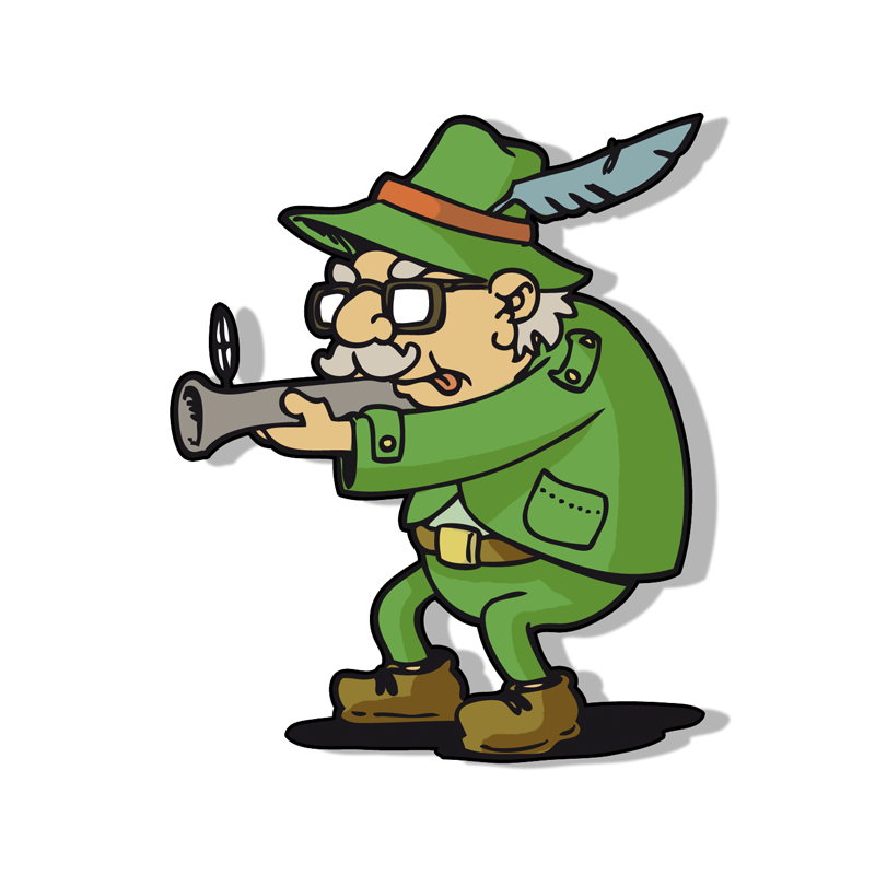 Cartoon old hunter free image download