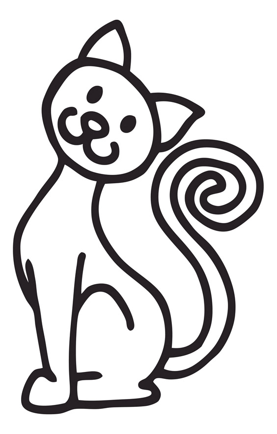 Stick Figure Cat drawing free image download