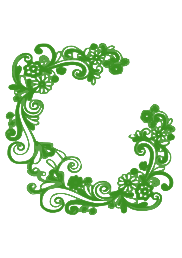 Isolated green swirl free image download