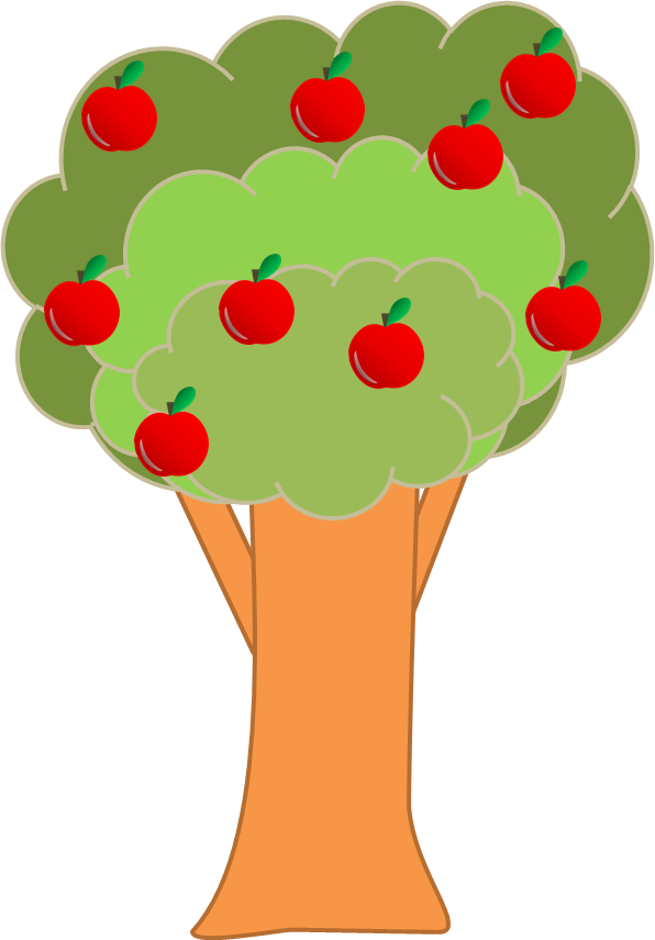 Green Apple Tree Clip Art drawing free image download