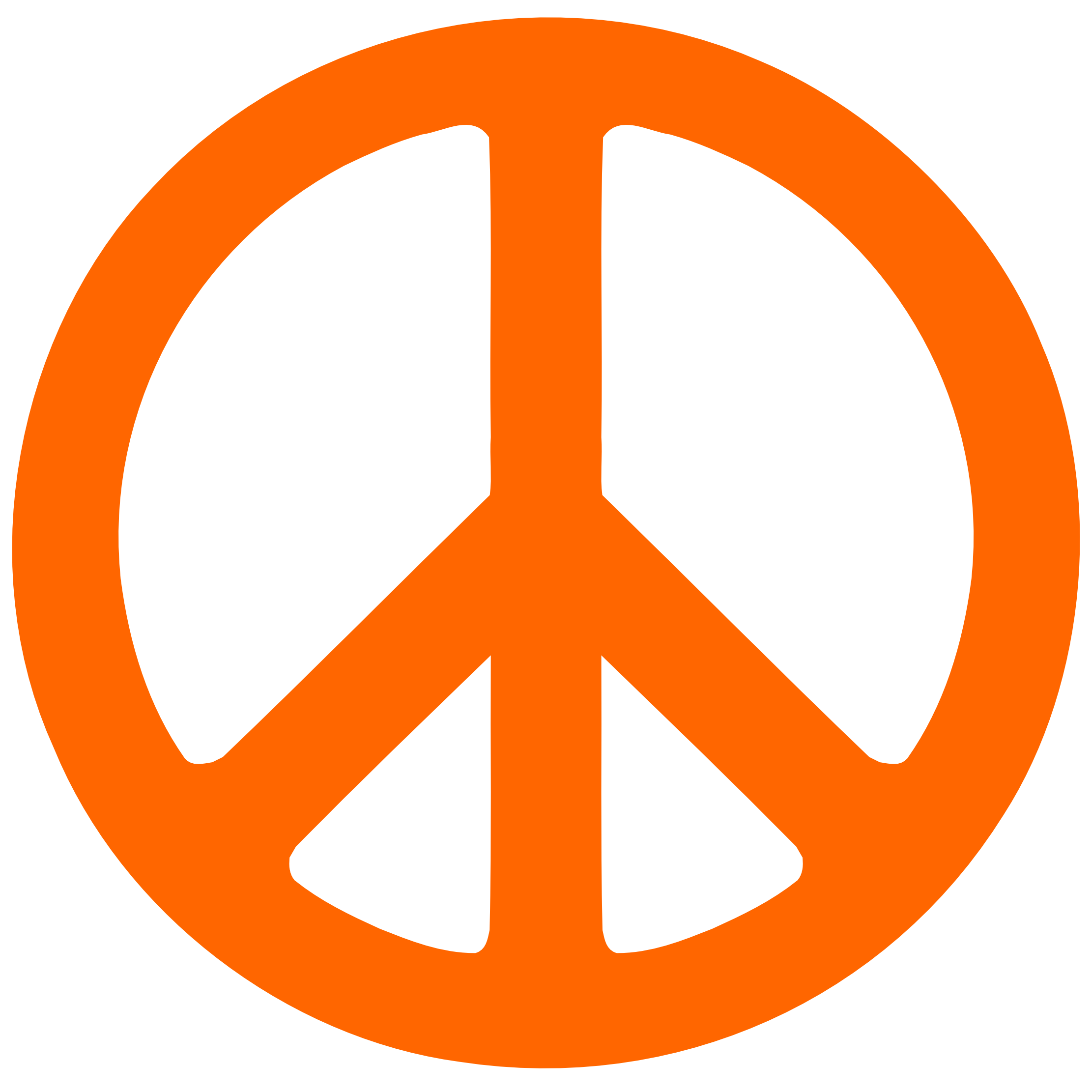 Red Peace Sign Clip Art free image download