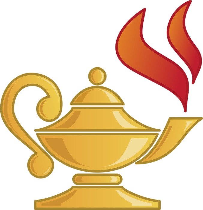 Lamp Of Knowledge as a picture for a clipart free image download