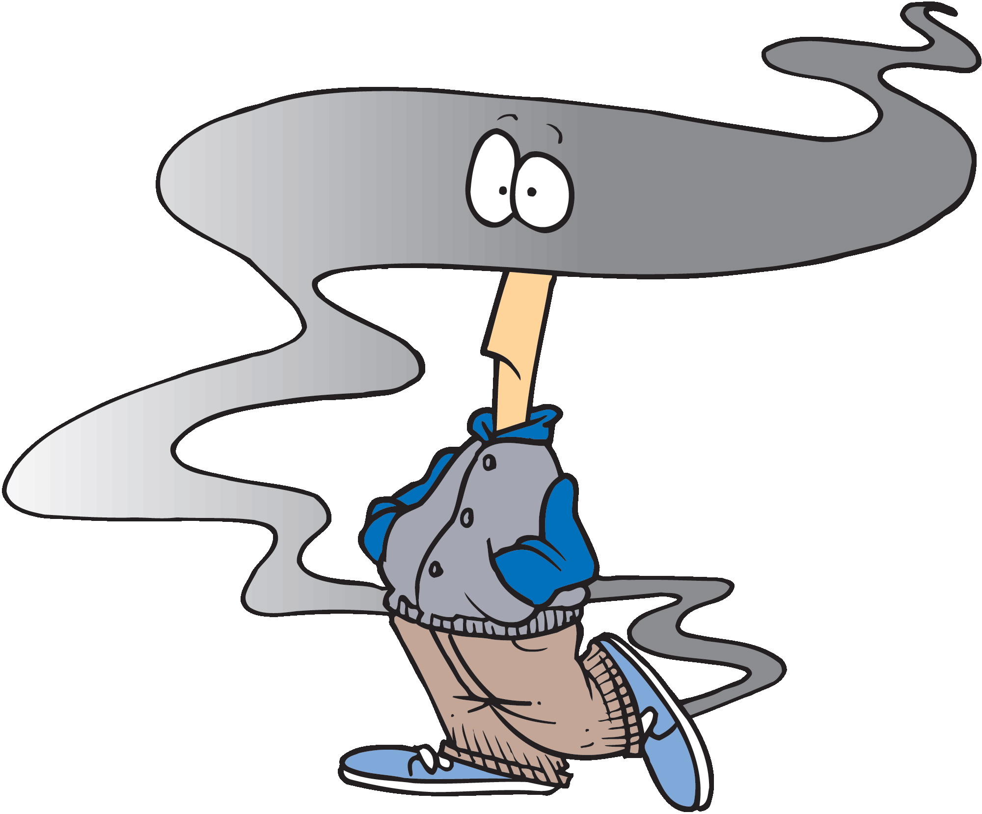 Drawing of a man in the fog free image download