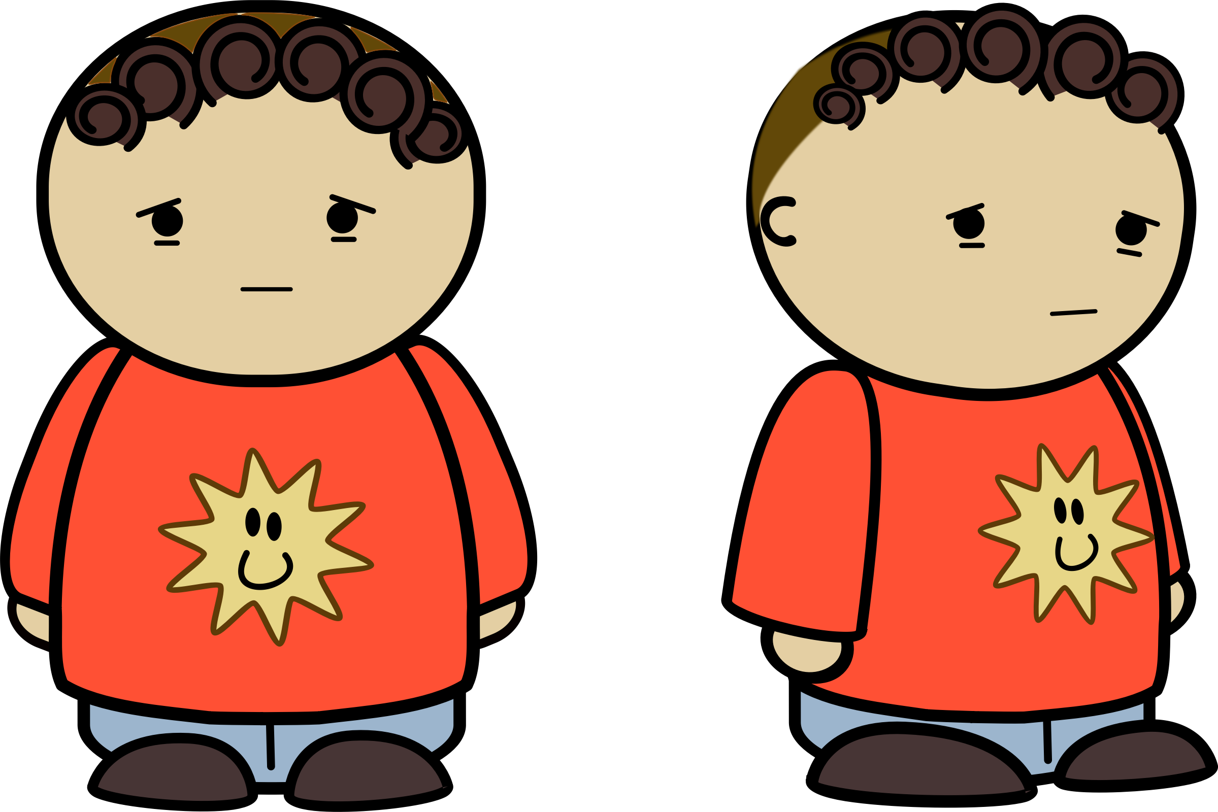 Two cartoon boys as a picture for clipart free image download