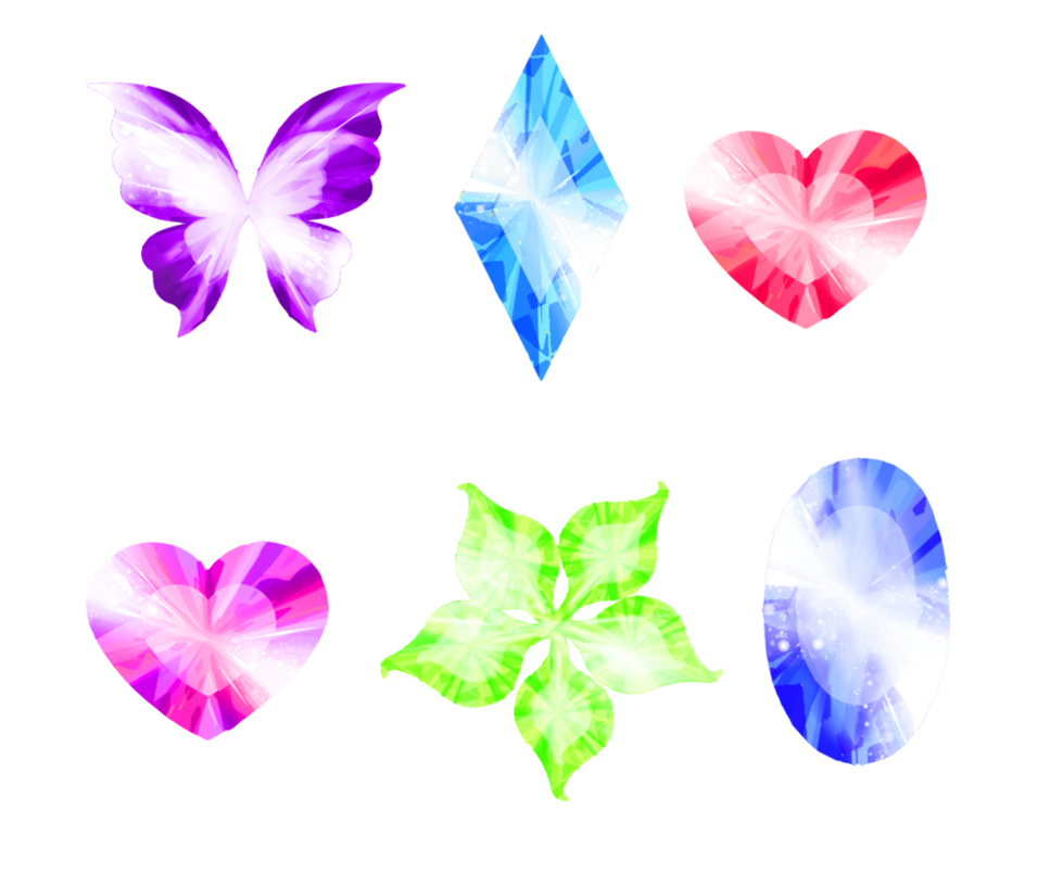 Clip art of colorful Jewels free image download