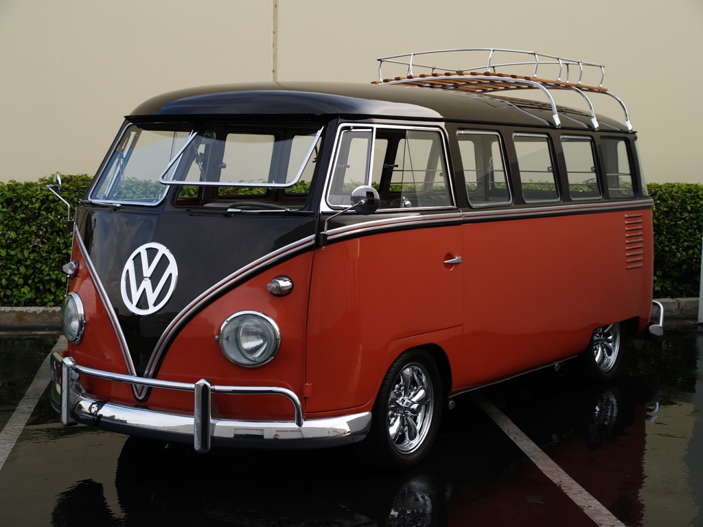 Colorful VW Bus free image download