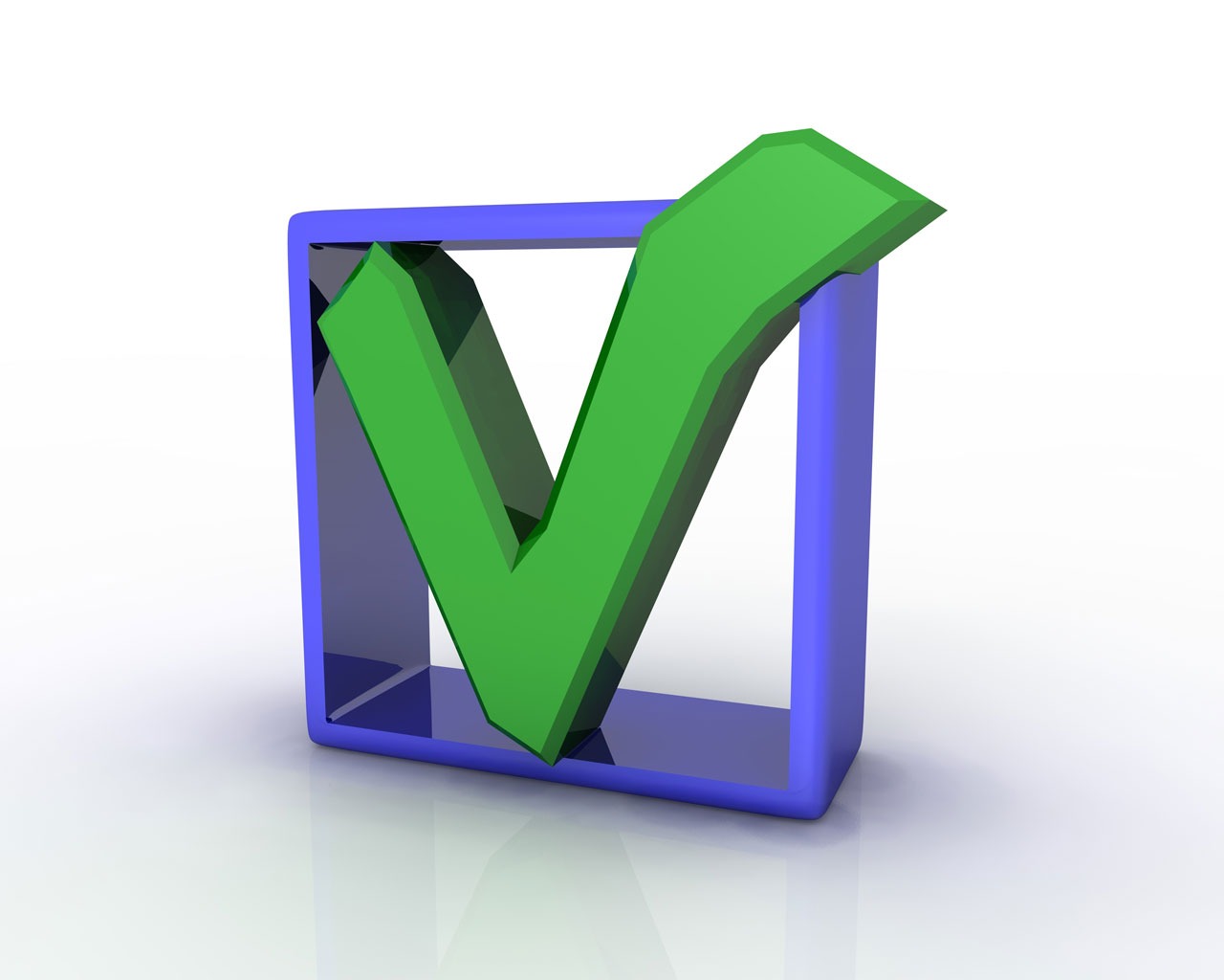 Green mark in blue square, icon free image download