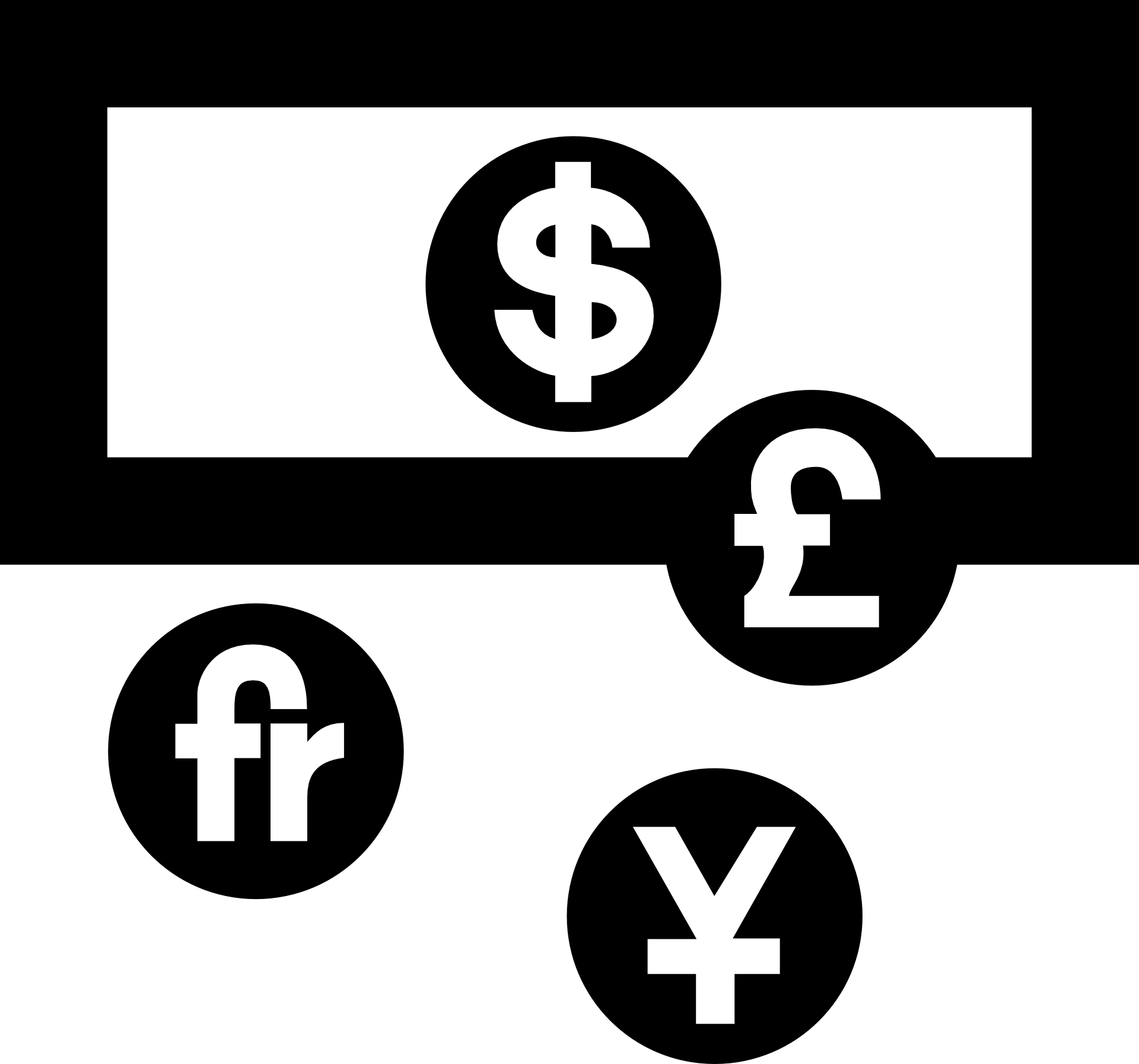 Money signs on currency exchange information free image download