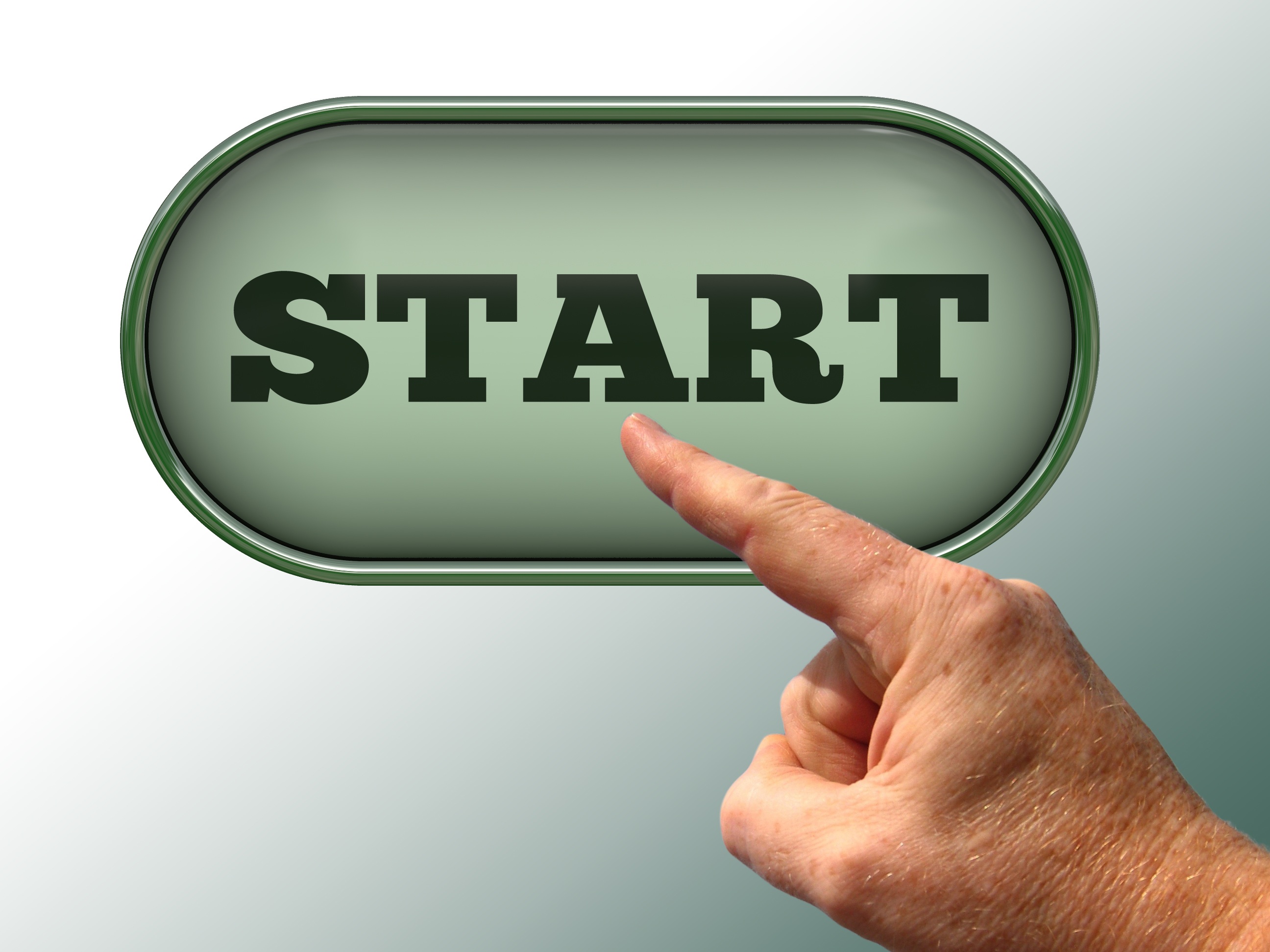 Finger on button start free image download