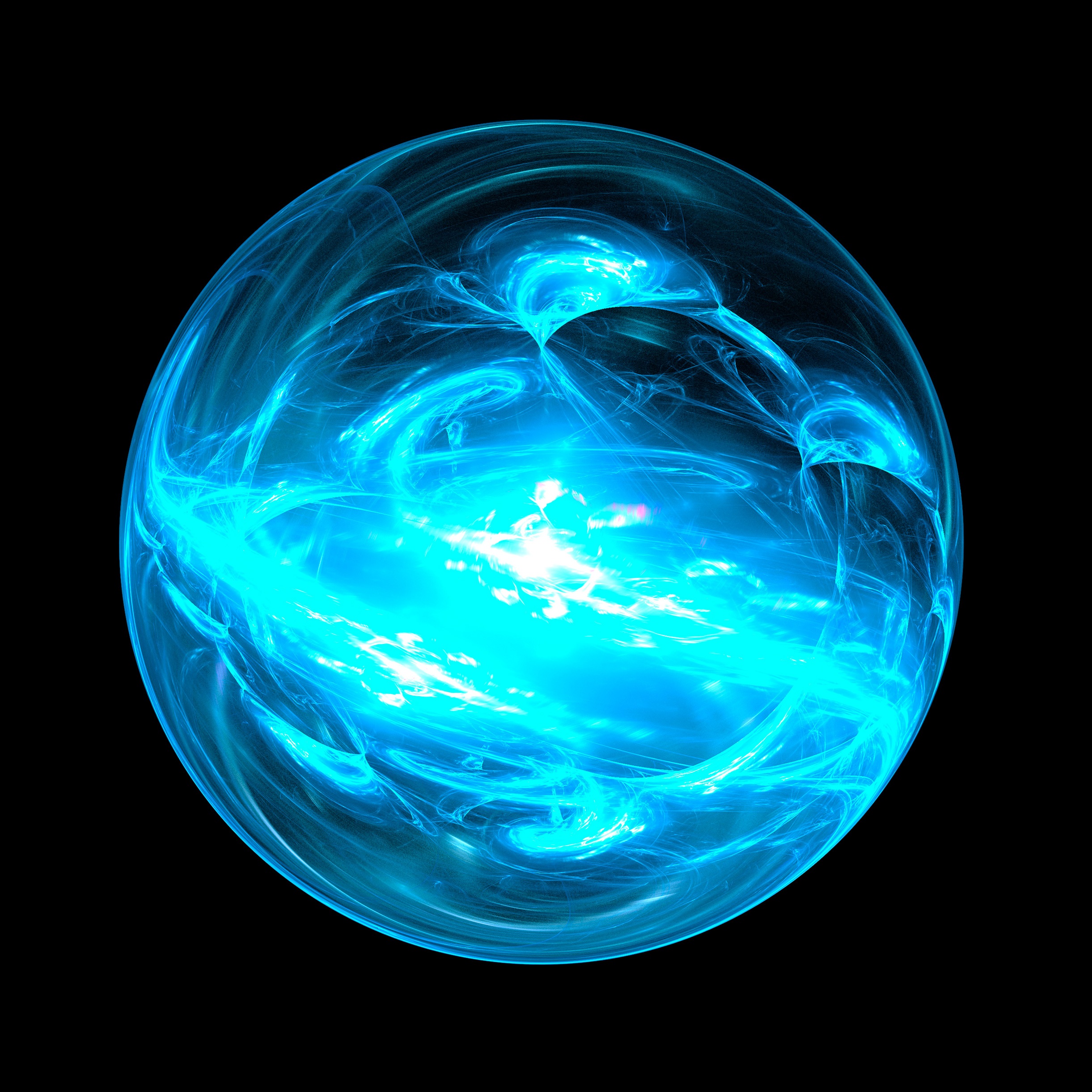 Blue graphic sphere free image download
