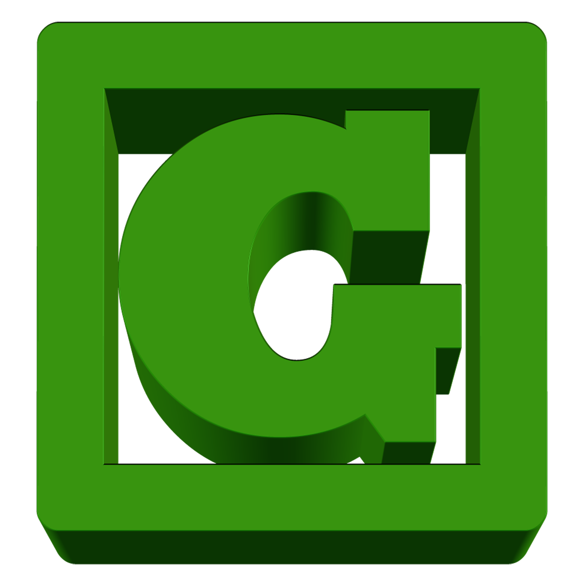 Green letter G squared free image download