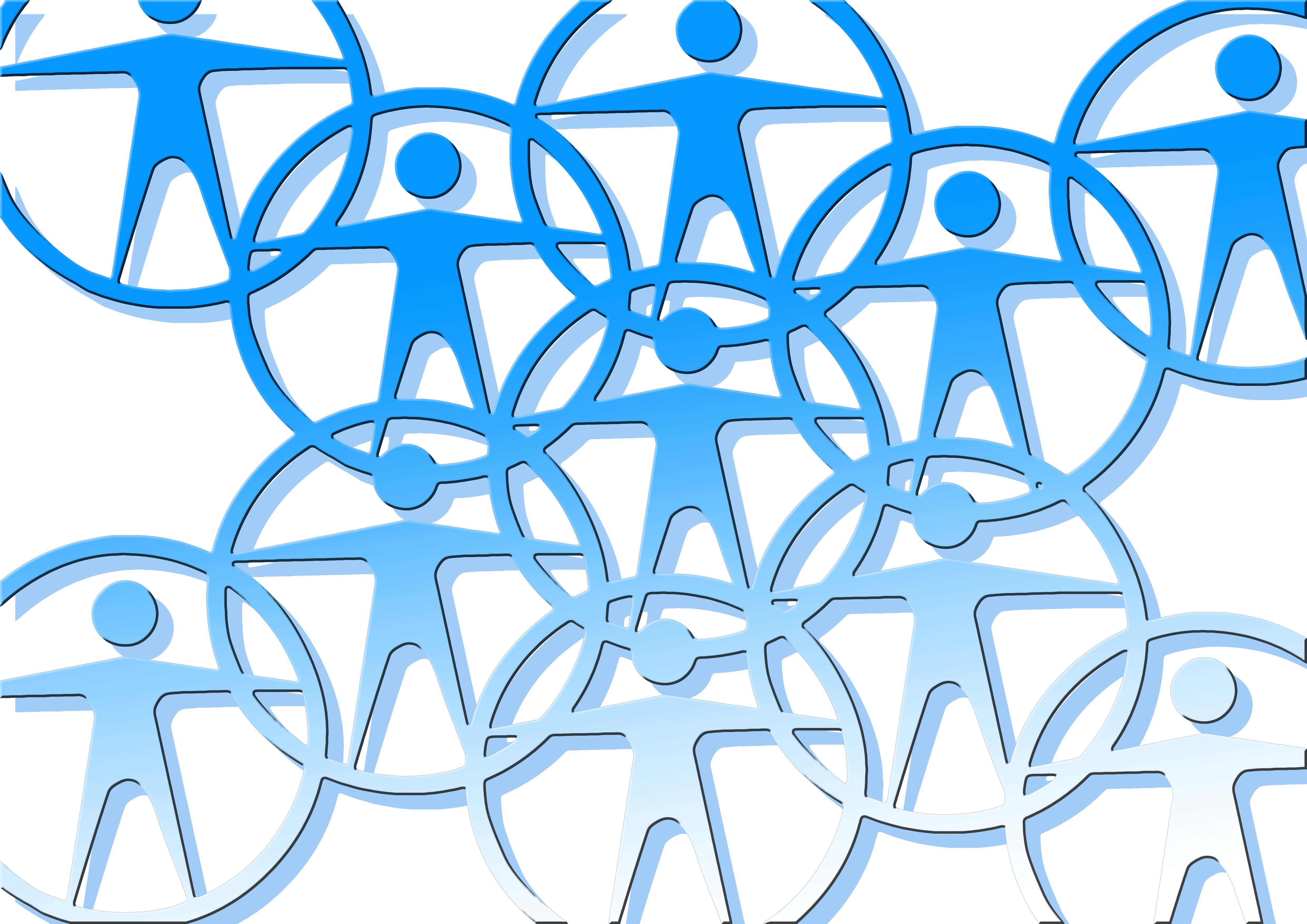 People in circles free image download