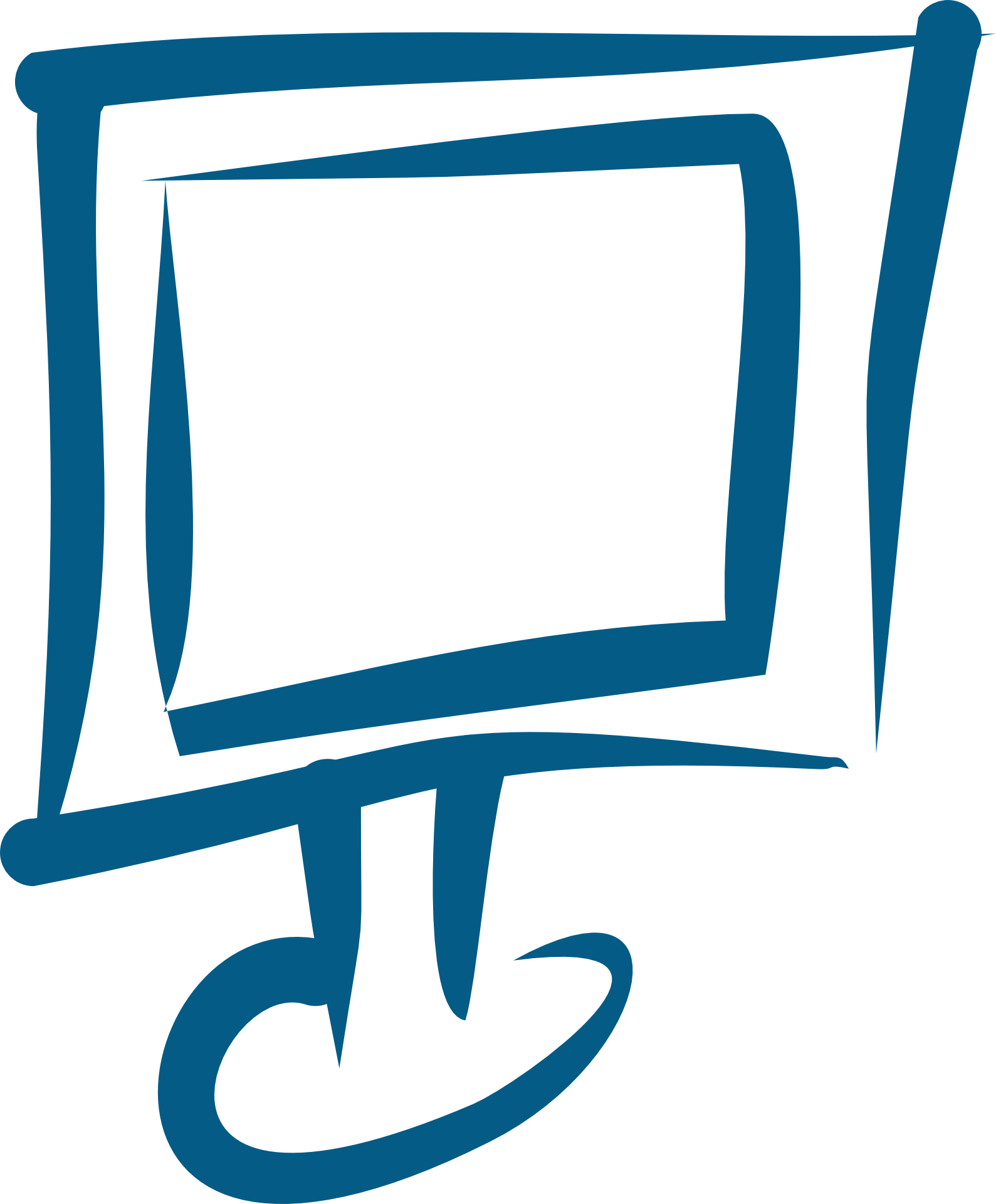 Drawing of a computer monitor free image download