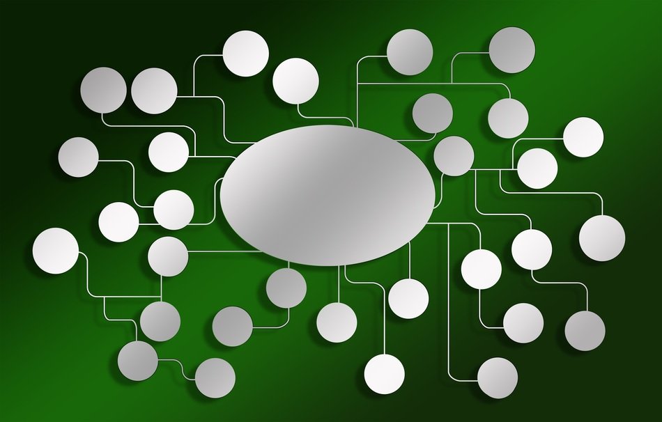 A schematic of the system image on a green background free image download