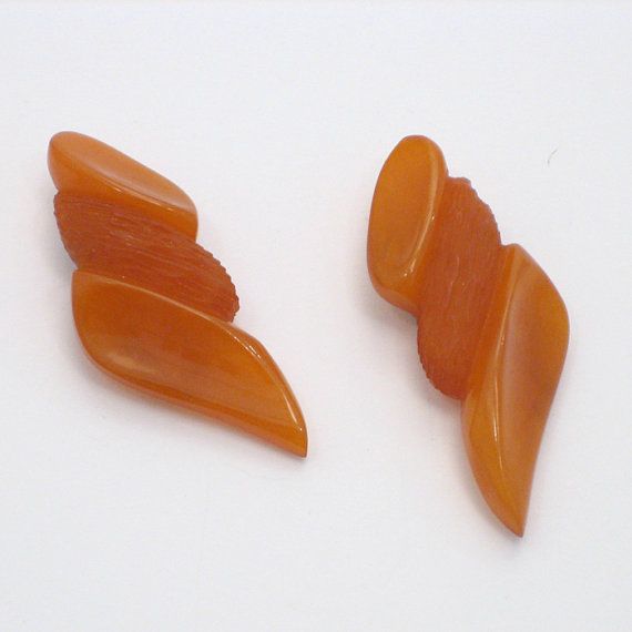 Orange Bakelite Dress Clips1930s USA By ArtDecoratif On Etsy $19500 ...