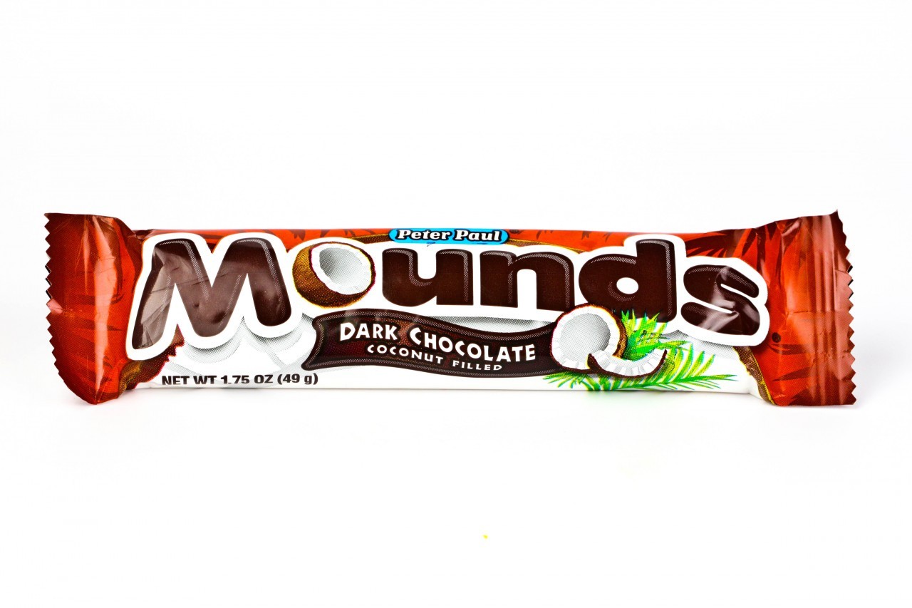 Mounds Candy on a white background free image download