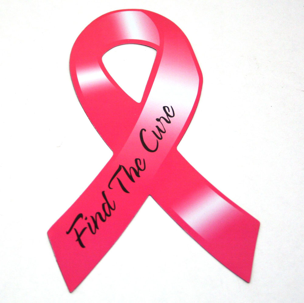 Find The Cure as an inscription on Pink Ribbon free image download