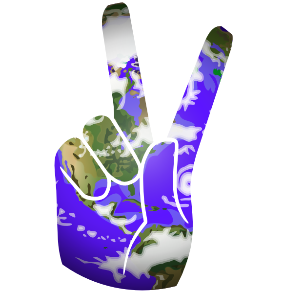 World Peace Sign Clip Art free image download