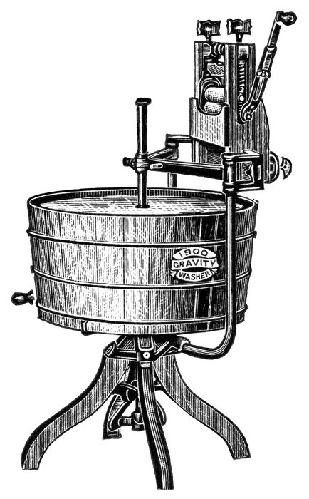 Drawing of an old washing machine free image download