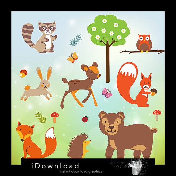 Baby Forest Animals Clip Art N4 free image download