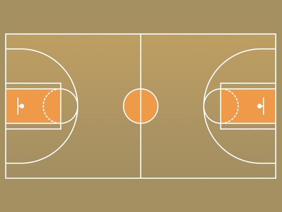 Basketball Court Drawing Free Image Download