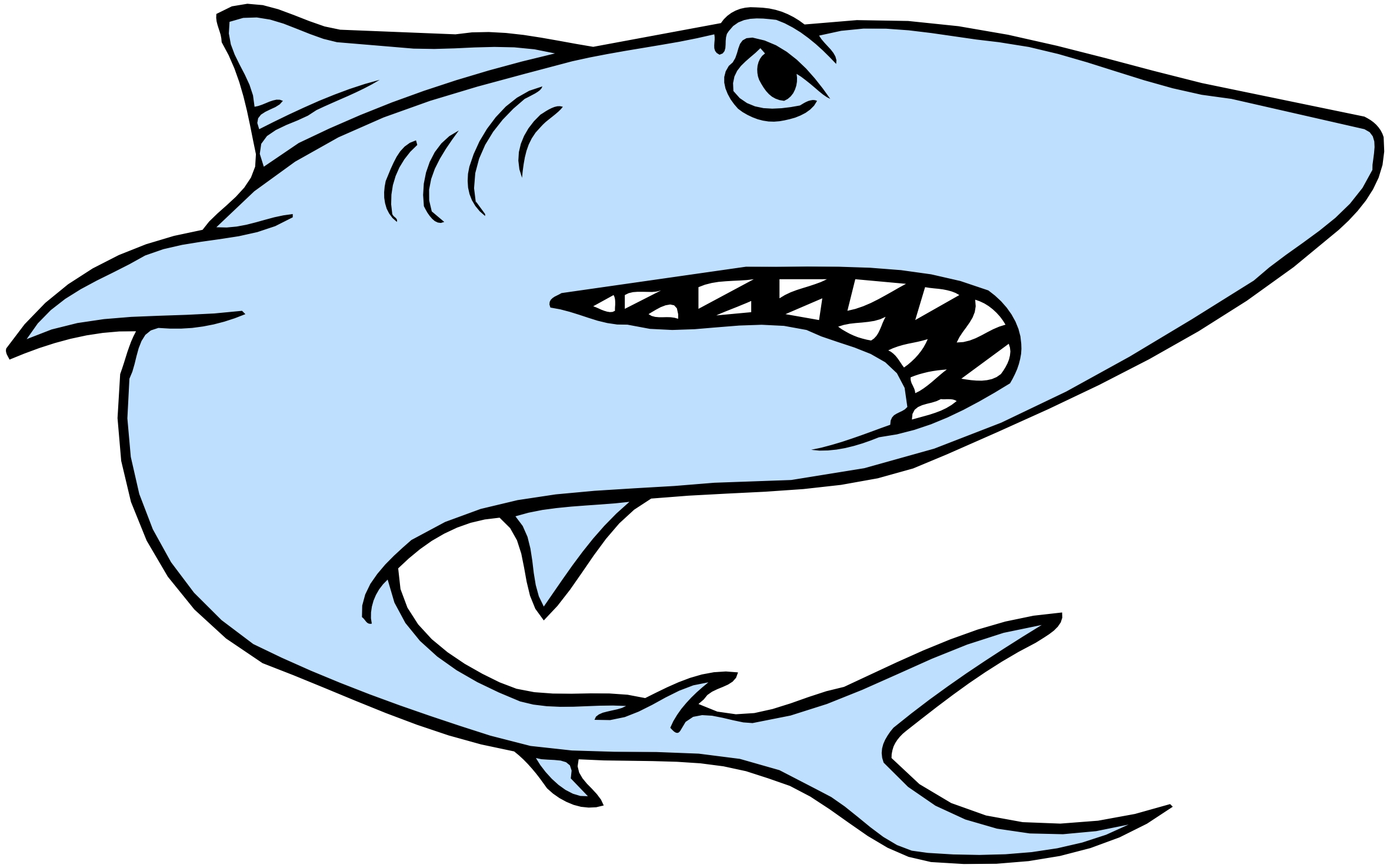 Painted shark with sharp teeth free image download