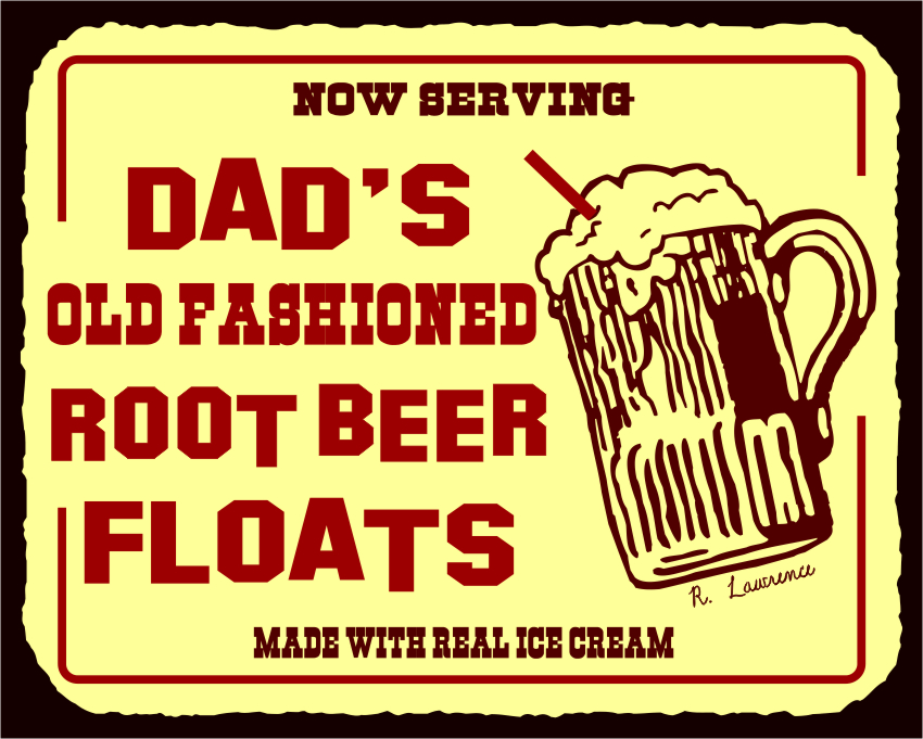 Vintage Root Beer Float Signs Drawing Free Image Download