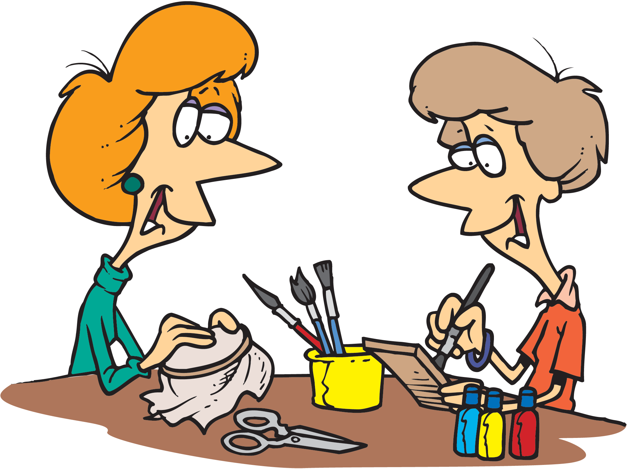 Craft girls Clip Art drawing free image download