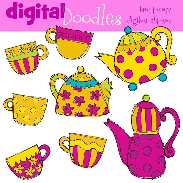 Tea Party Digital Clipart $350 Via Etsy free image download