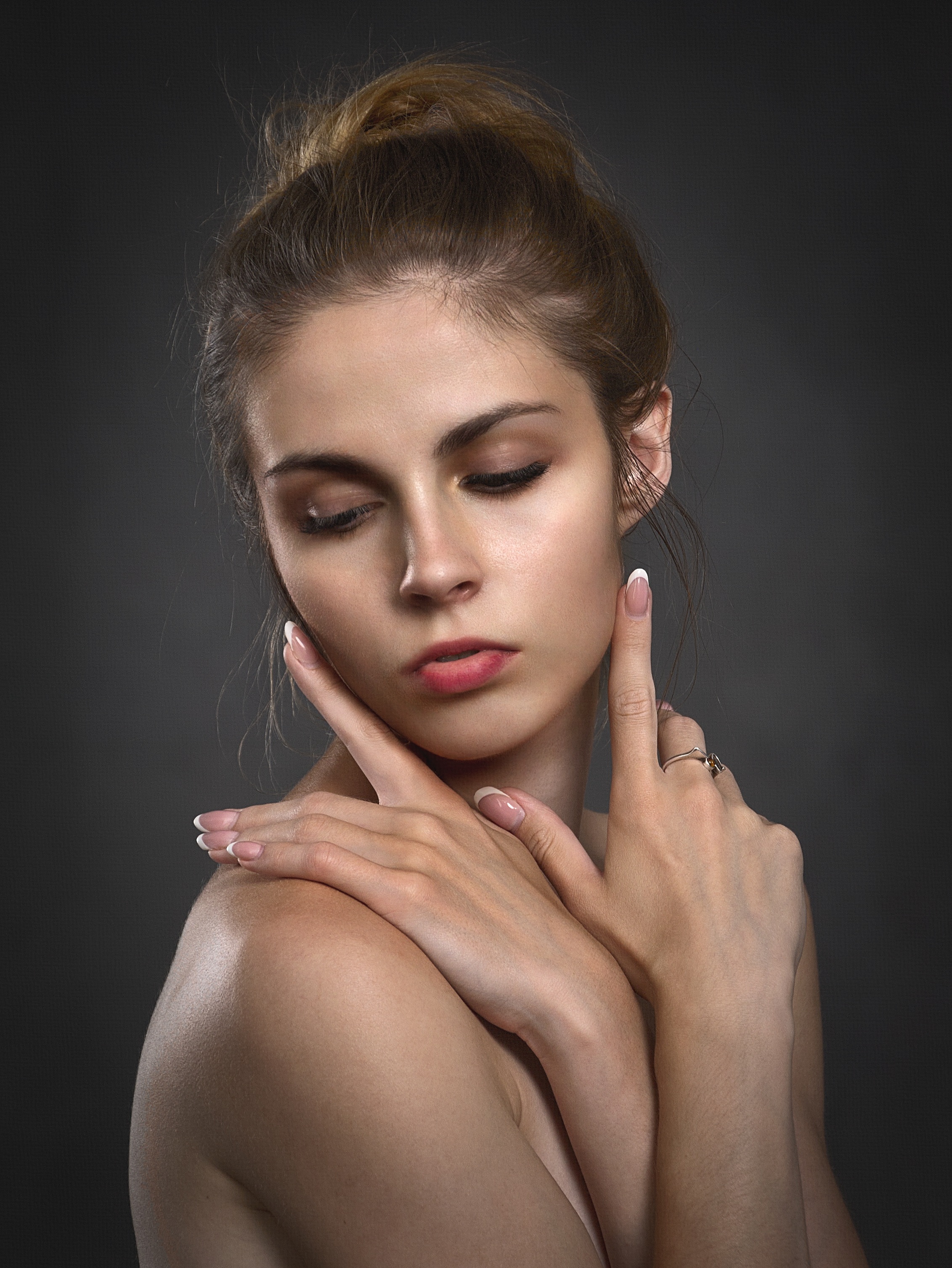 Portrait of a girl without makeup free image download