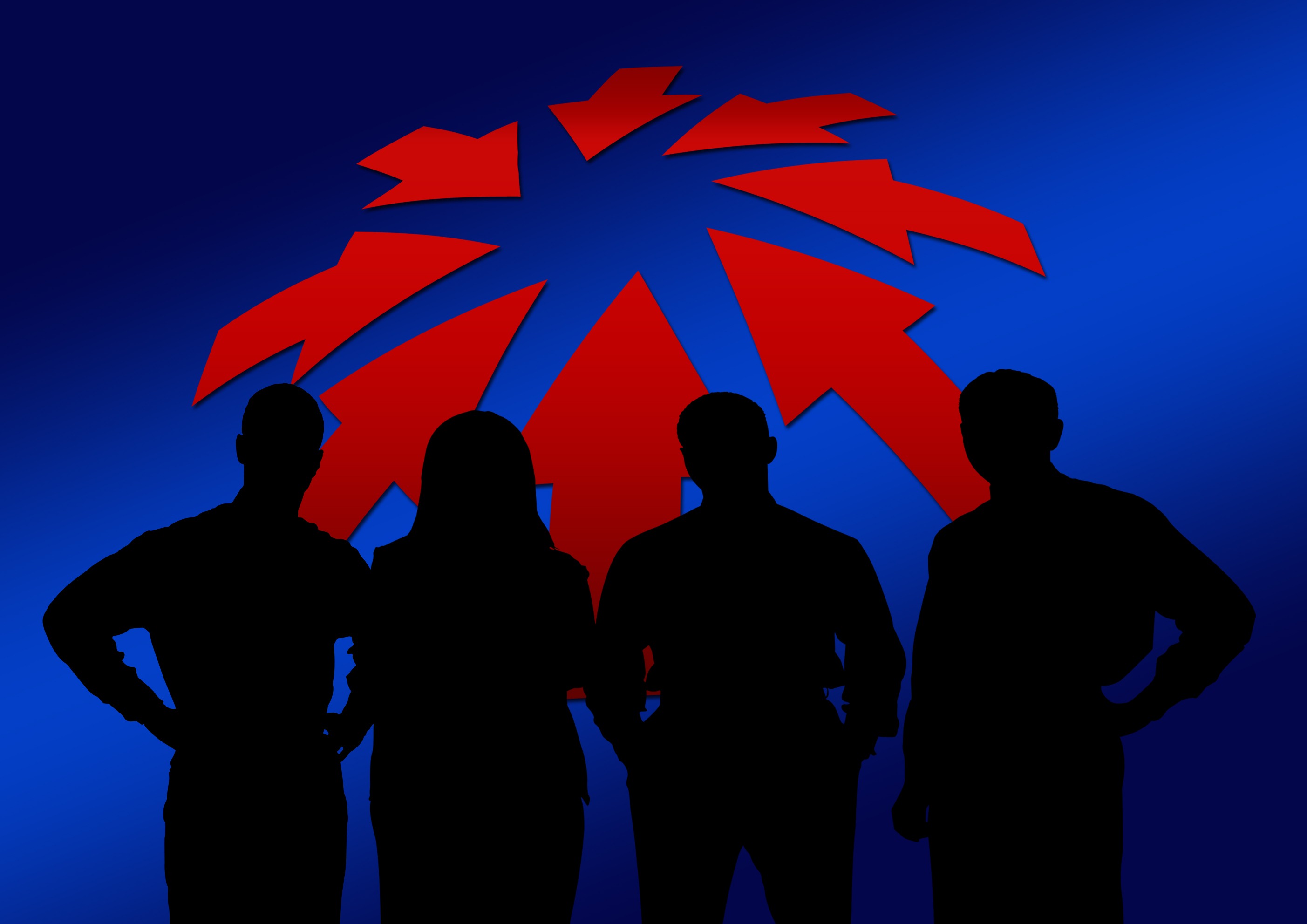 Personal team group silhouettes free image download