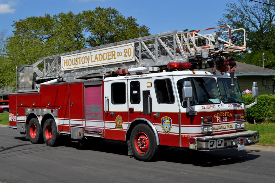 Colorful fire truck in Houston free image download
