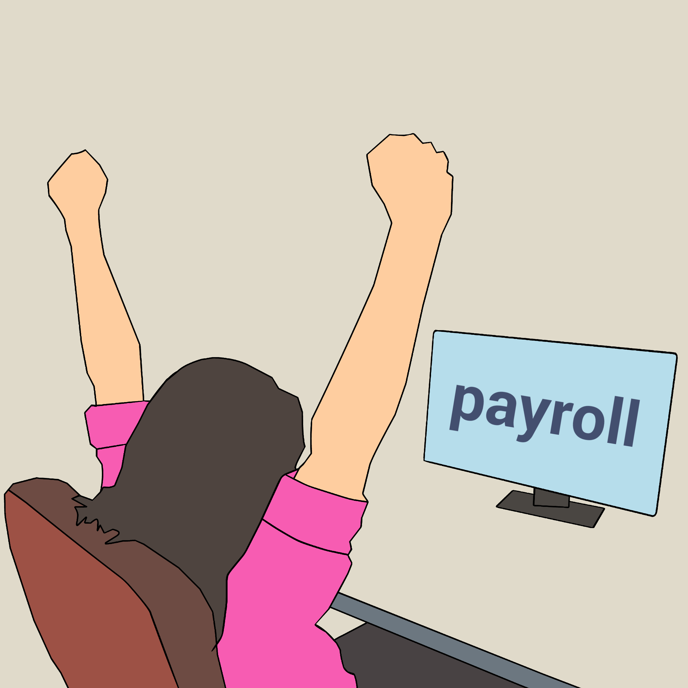 Business success payroll drawing free image download