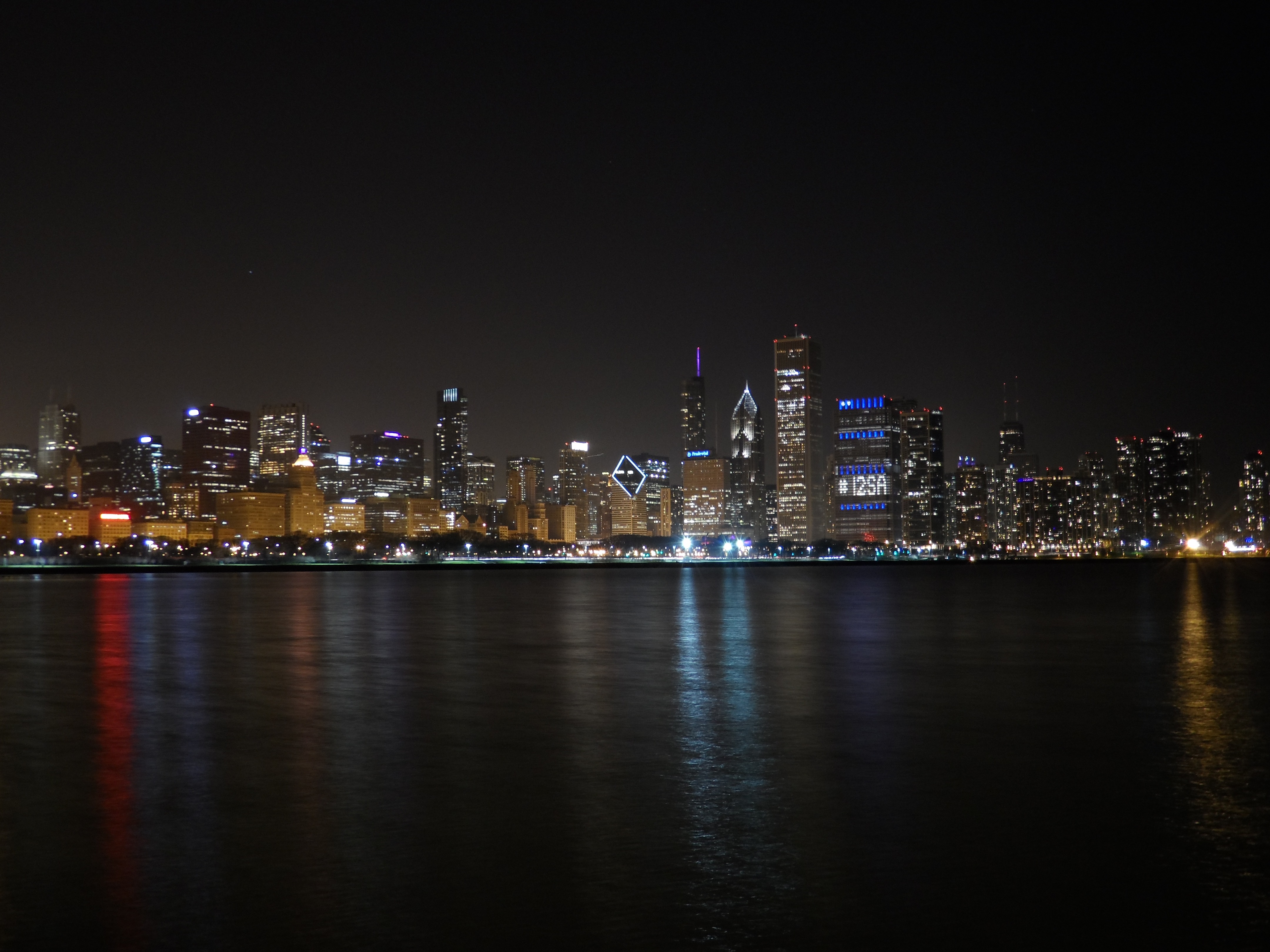 Chicago Lake Michigan at Night free image download