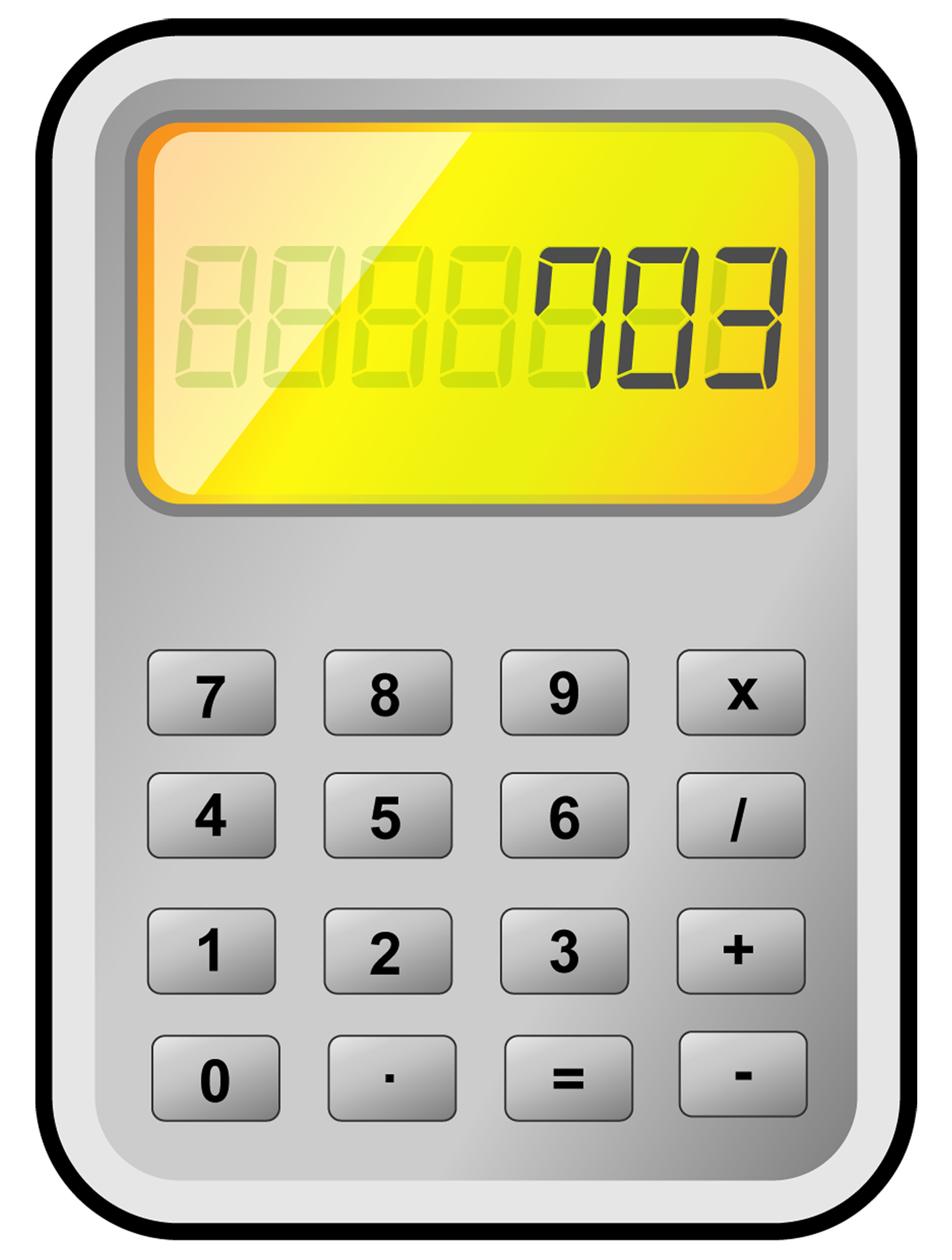 Numbers on the calculator scoreboard free image download