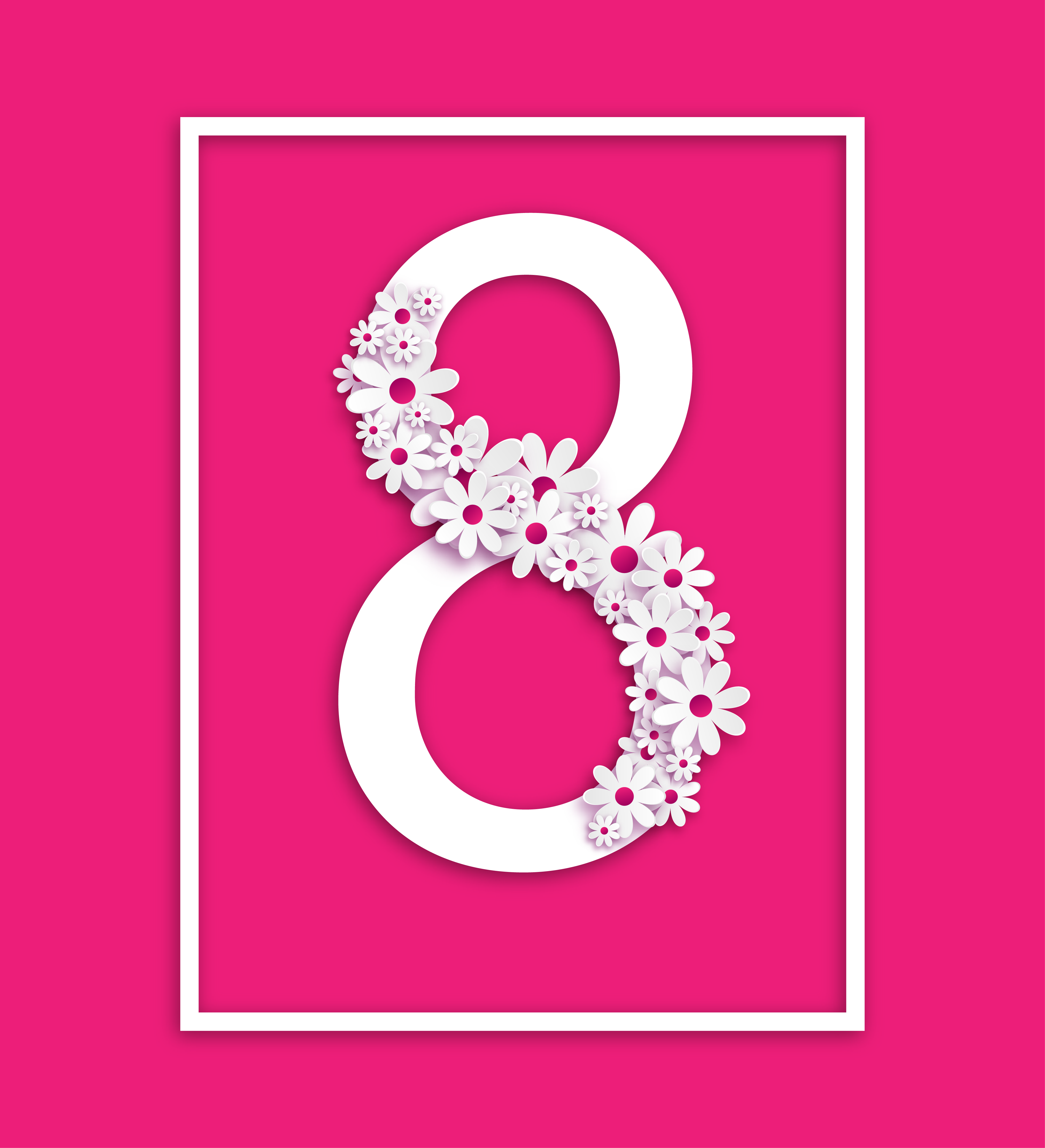 8 on a pink banner free image download