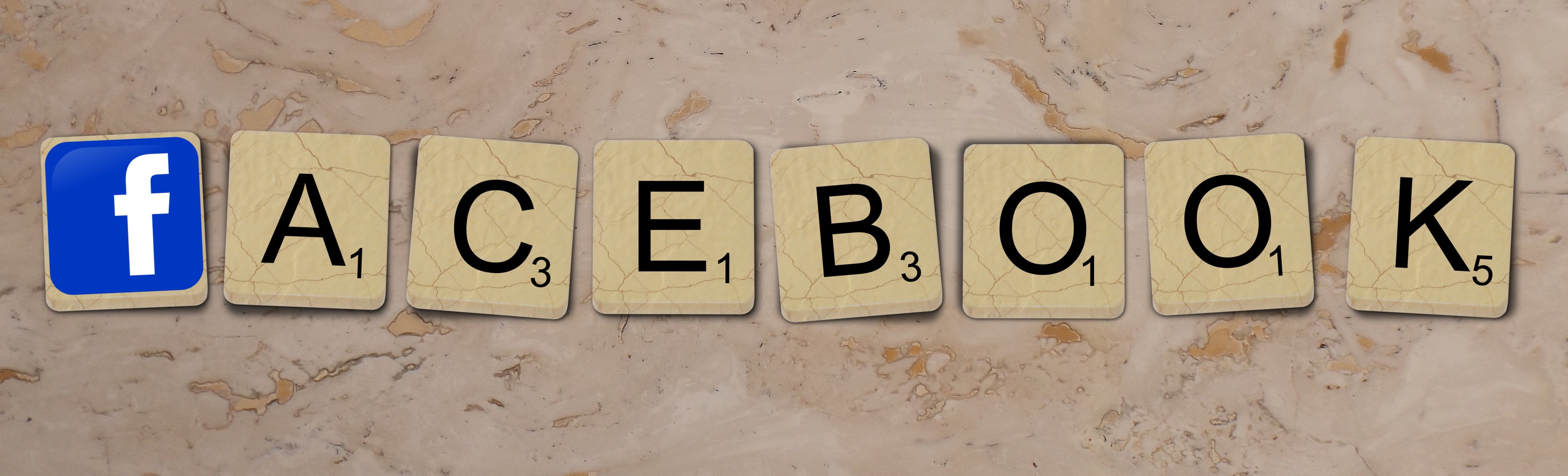 Facebook symbol on separate tiles free image download