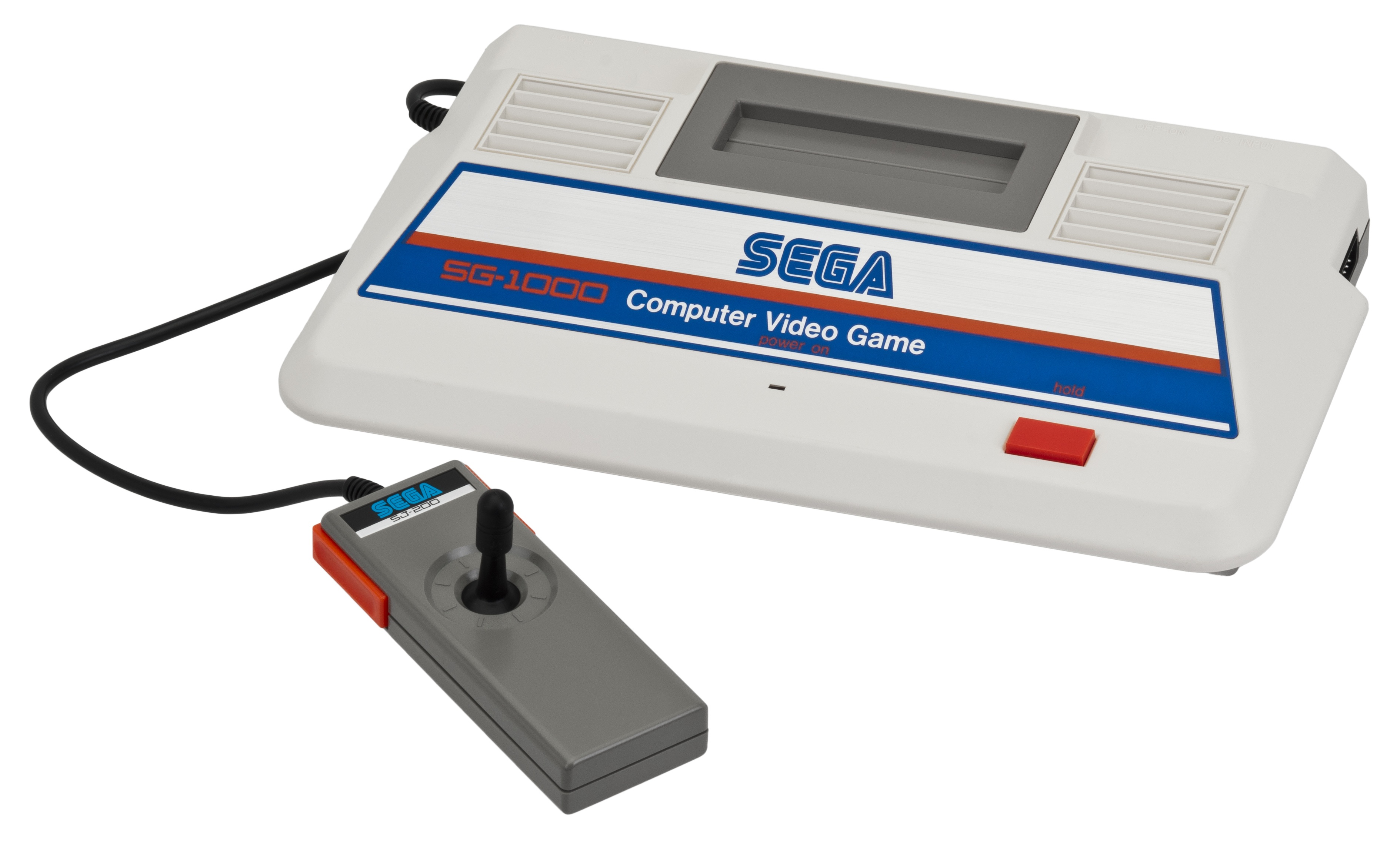 Sega game console on white background free image download
