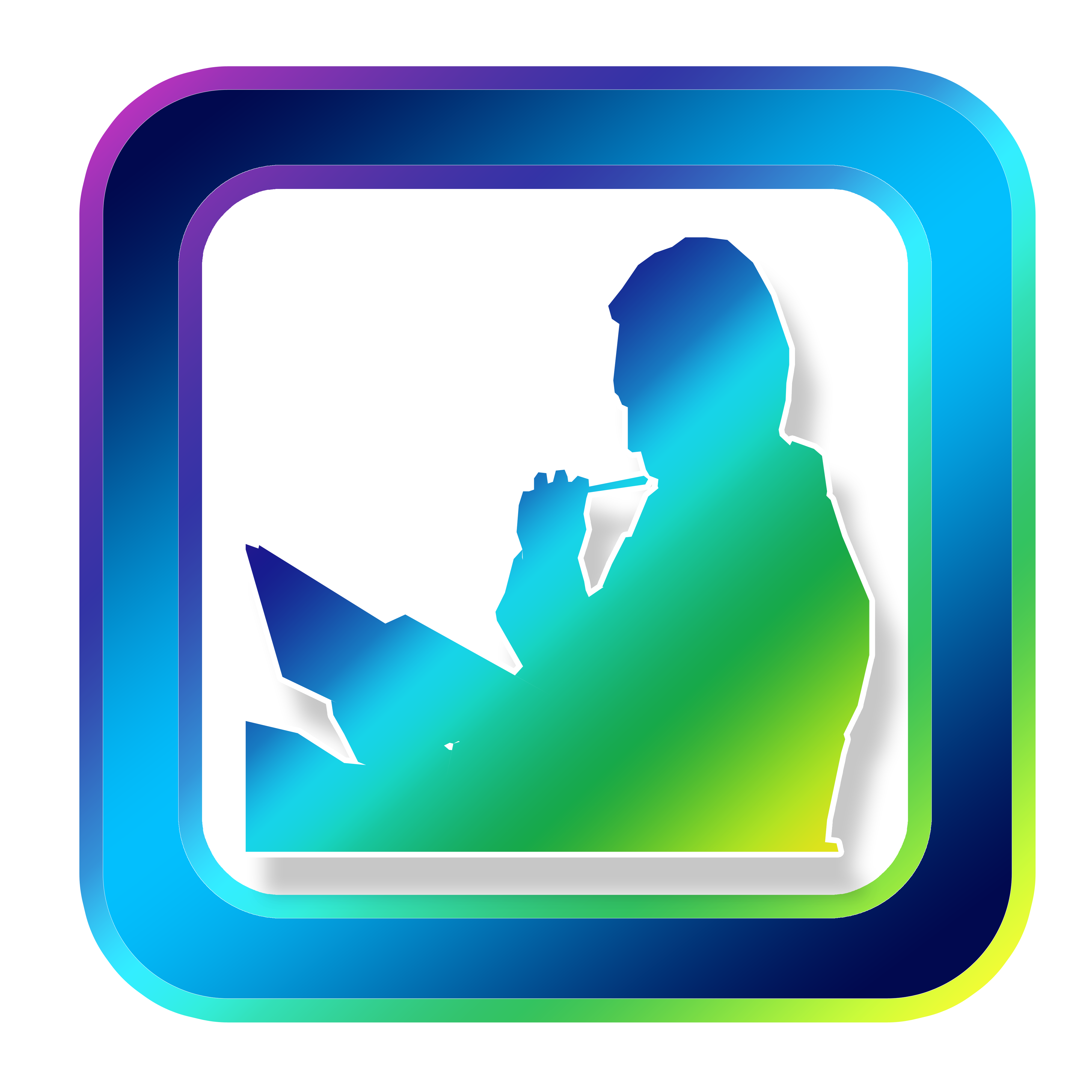 Icon man think and write consider free image download