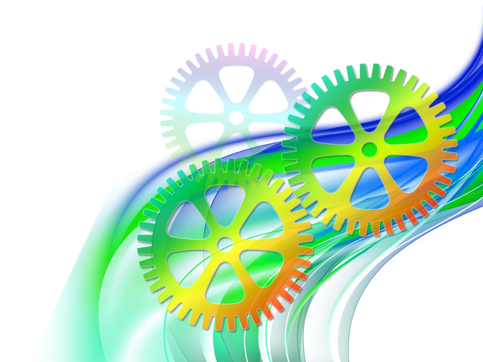 Colorful, gradient gears and shapes, at white background, clipart free ...