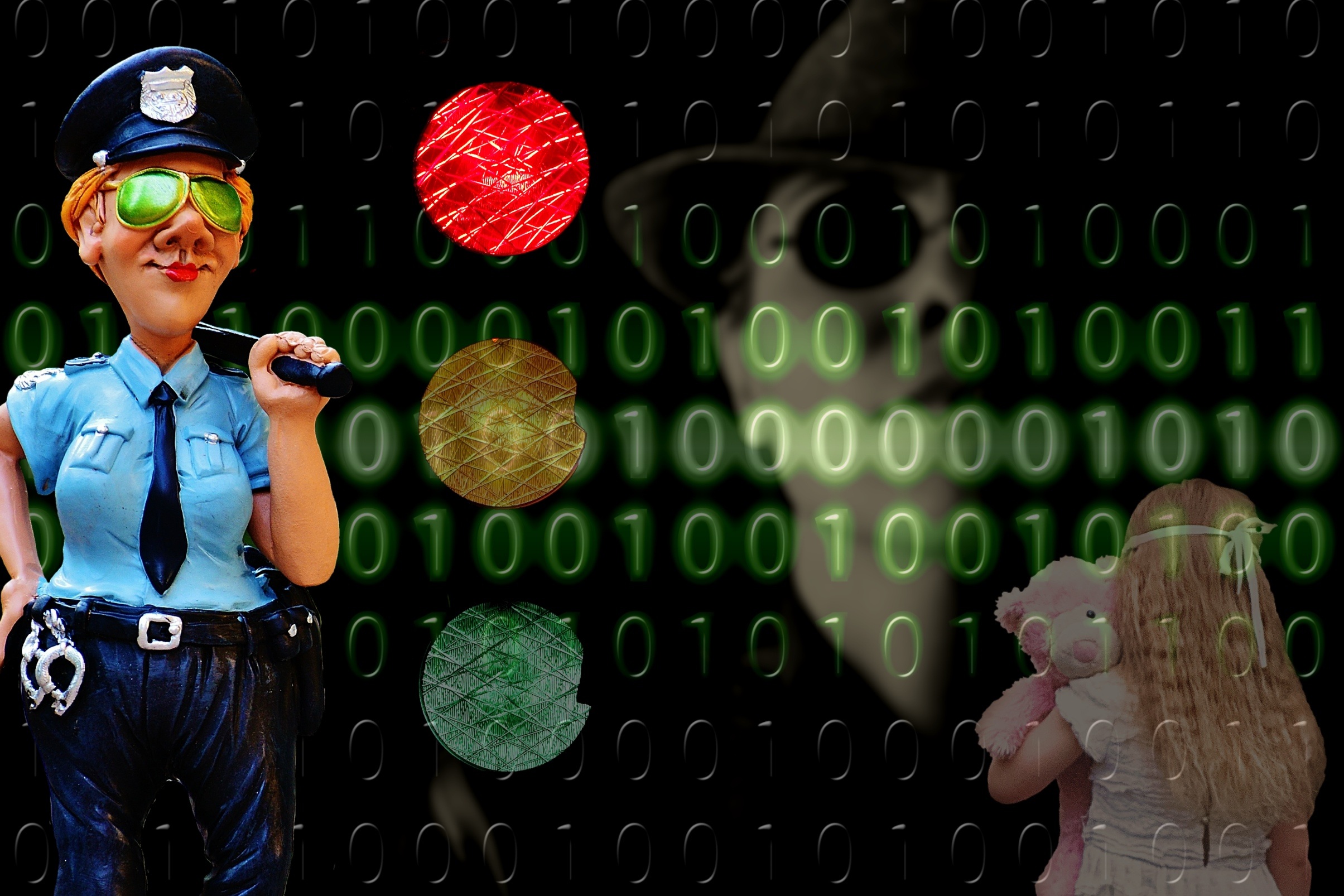 Stop crime internet children figure free image download