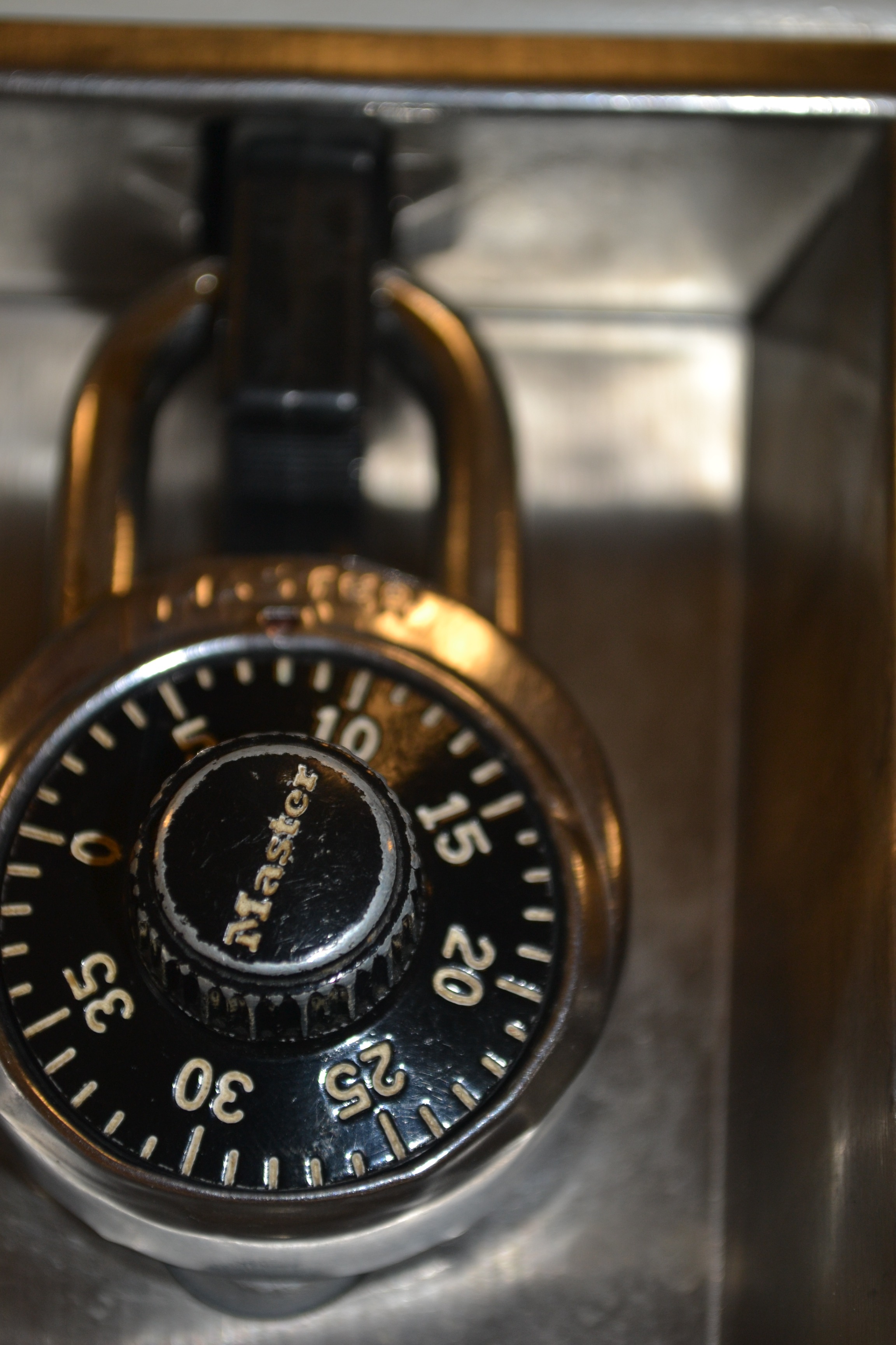 Close-up of the shiny lock, on the locker free image download