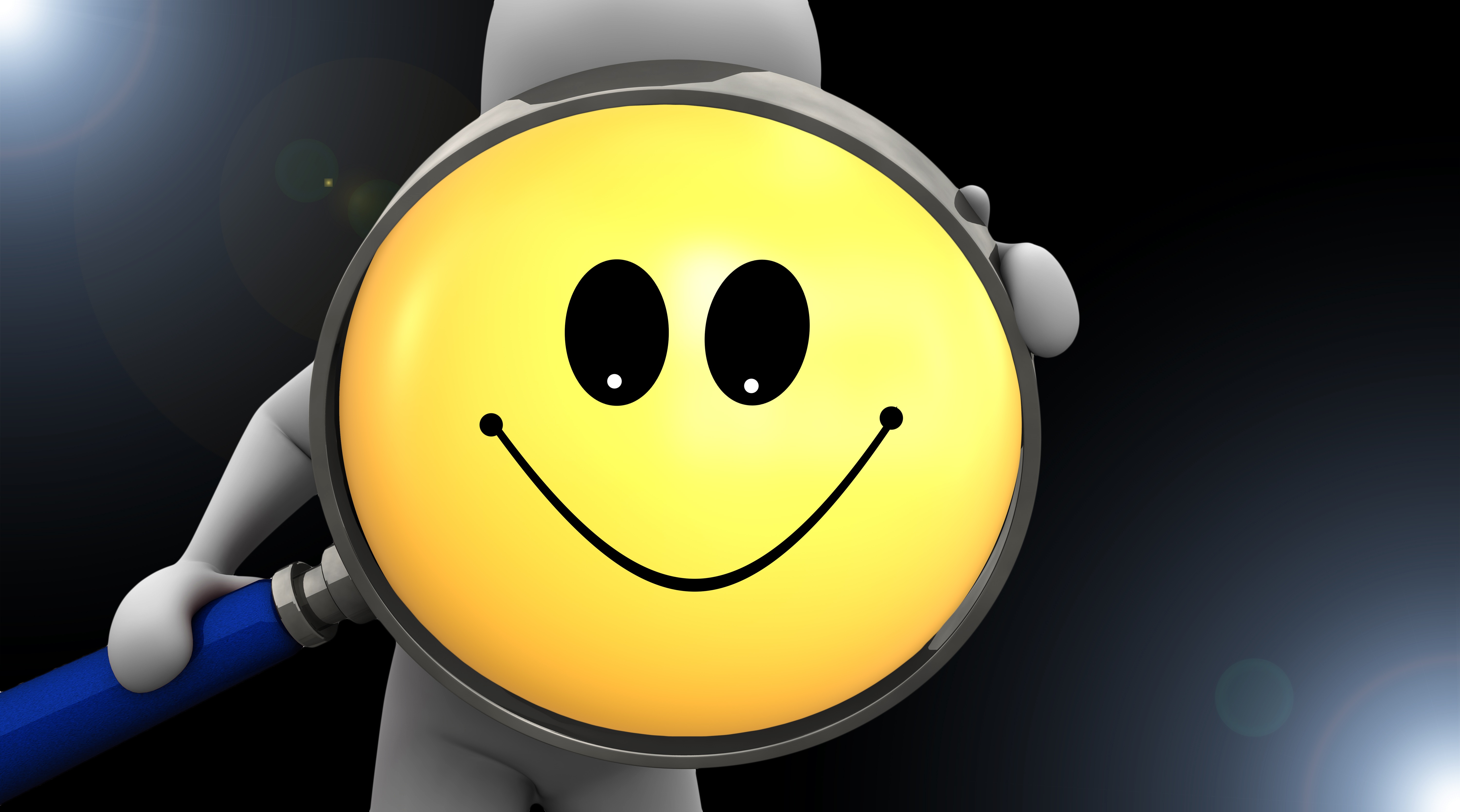 Magnifying glass smiley free image download