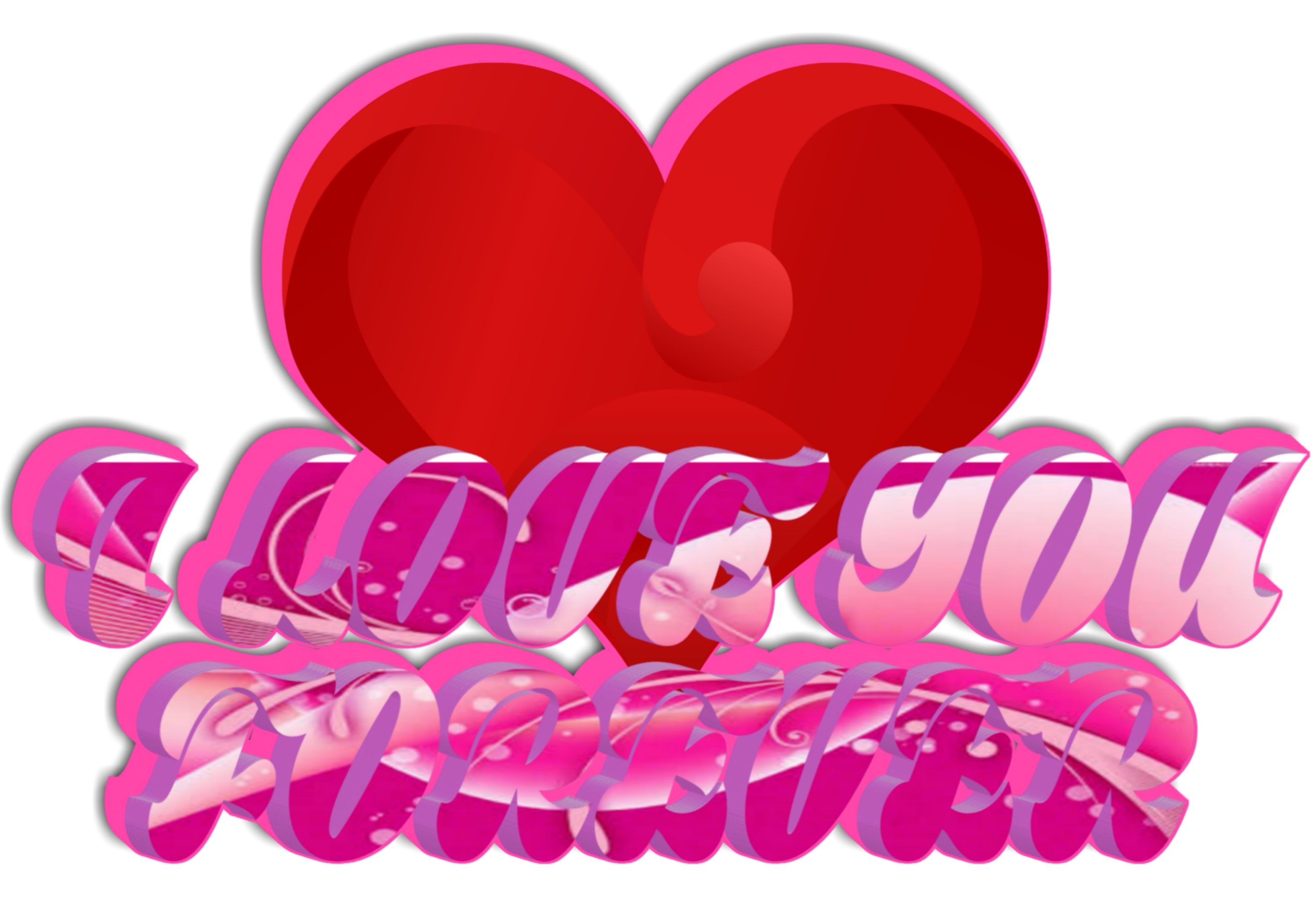 Love heart forever sticker free image download