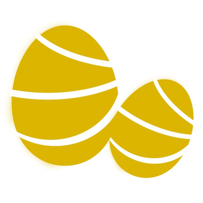 Icon with two yellow eggs free image download