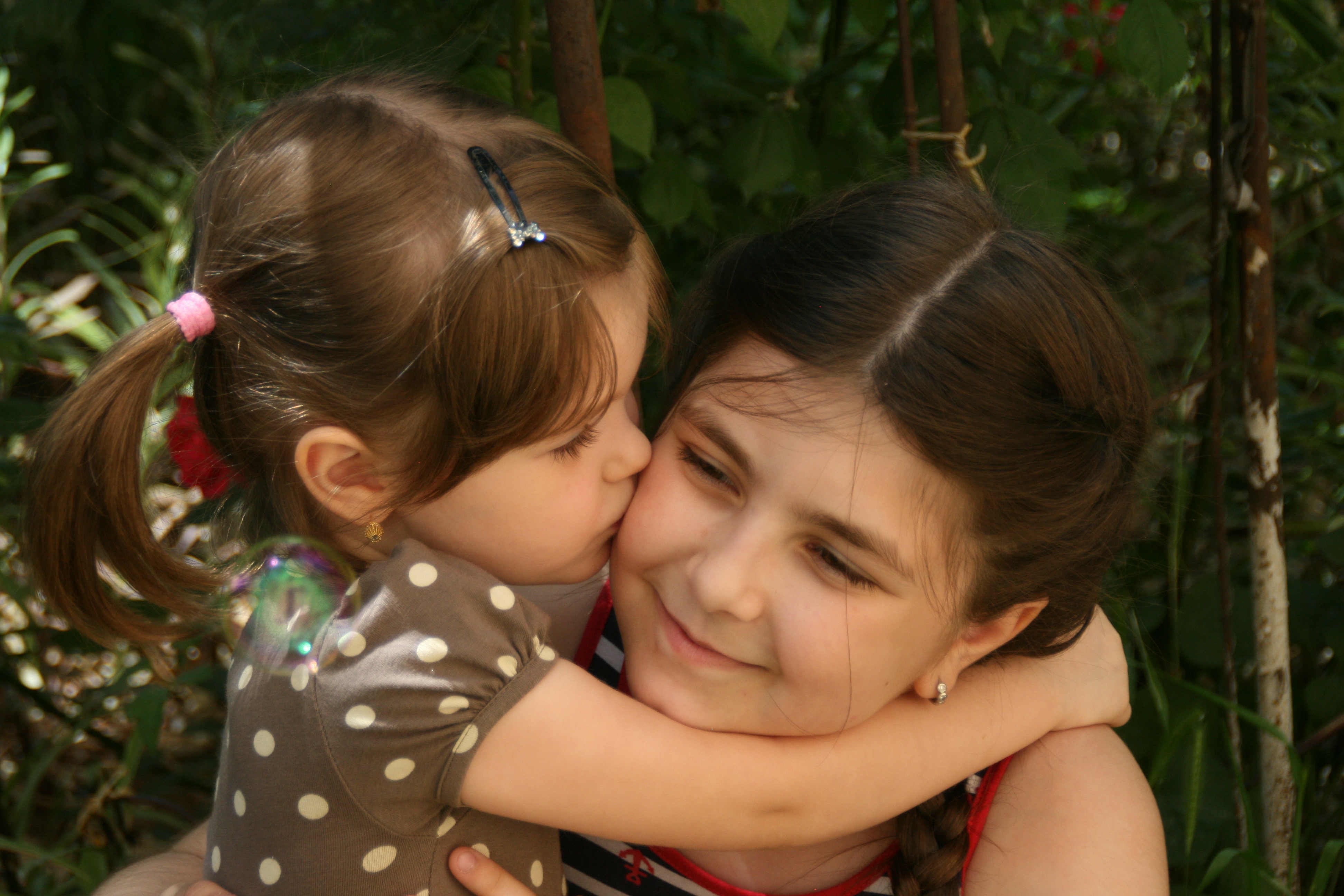 Sisters Love Portrait free image download