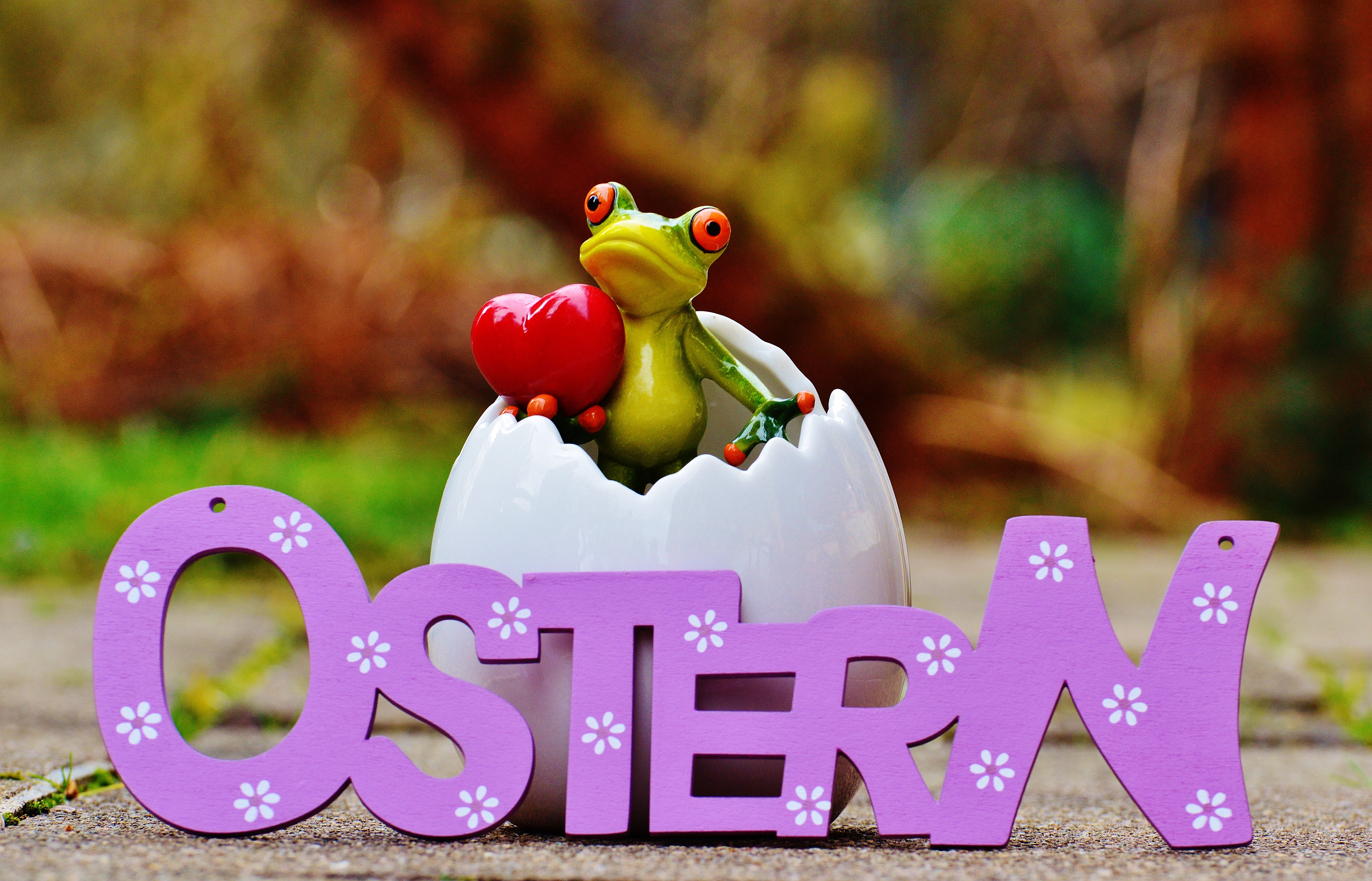 Easter Eggshell Frog Happy free image download