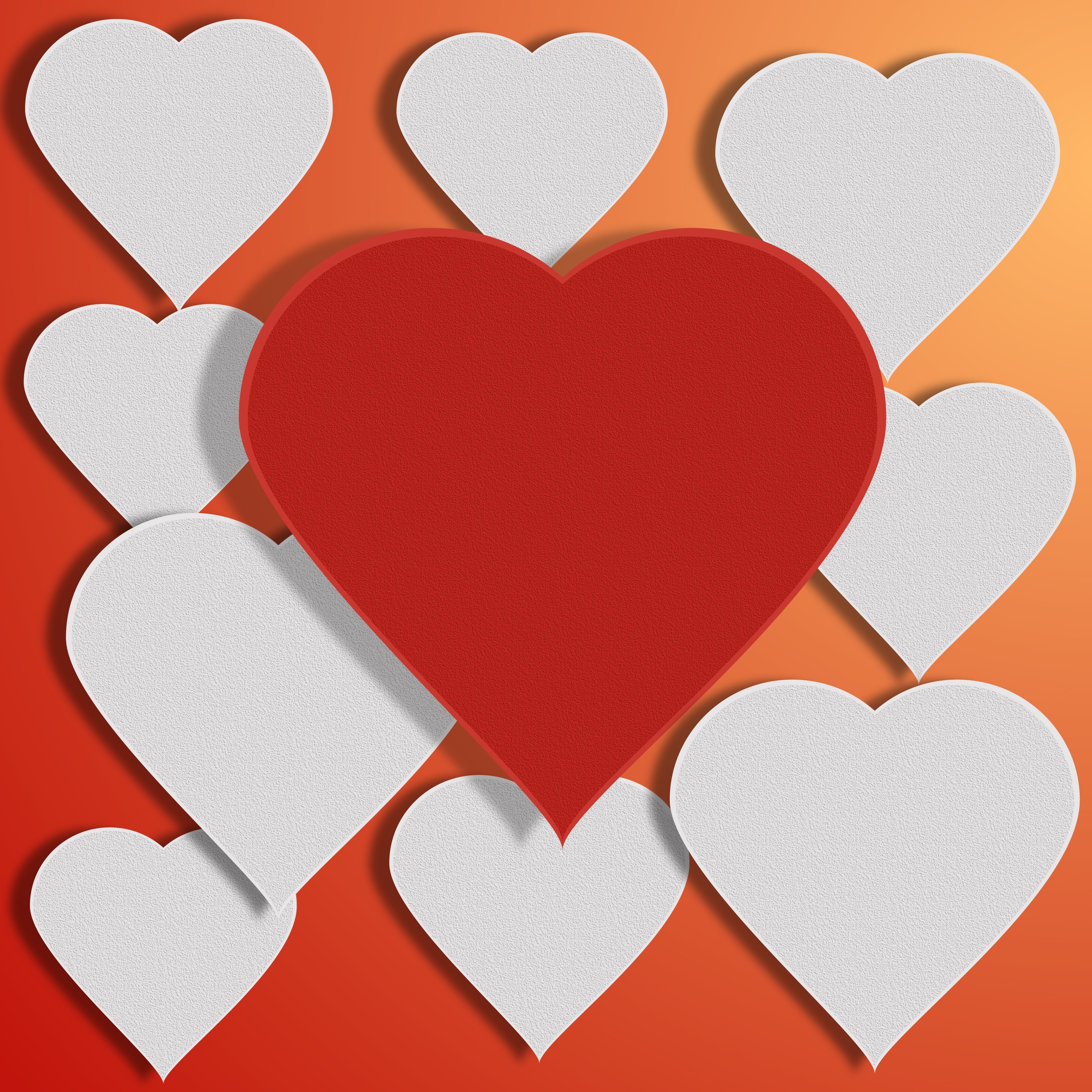 Red heart shadow valentine s day free image download
